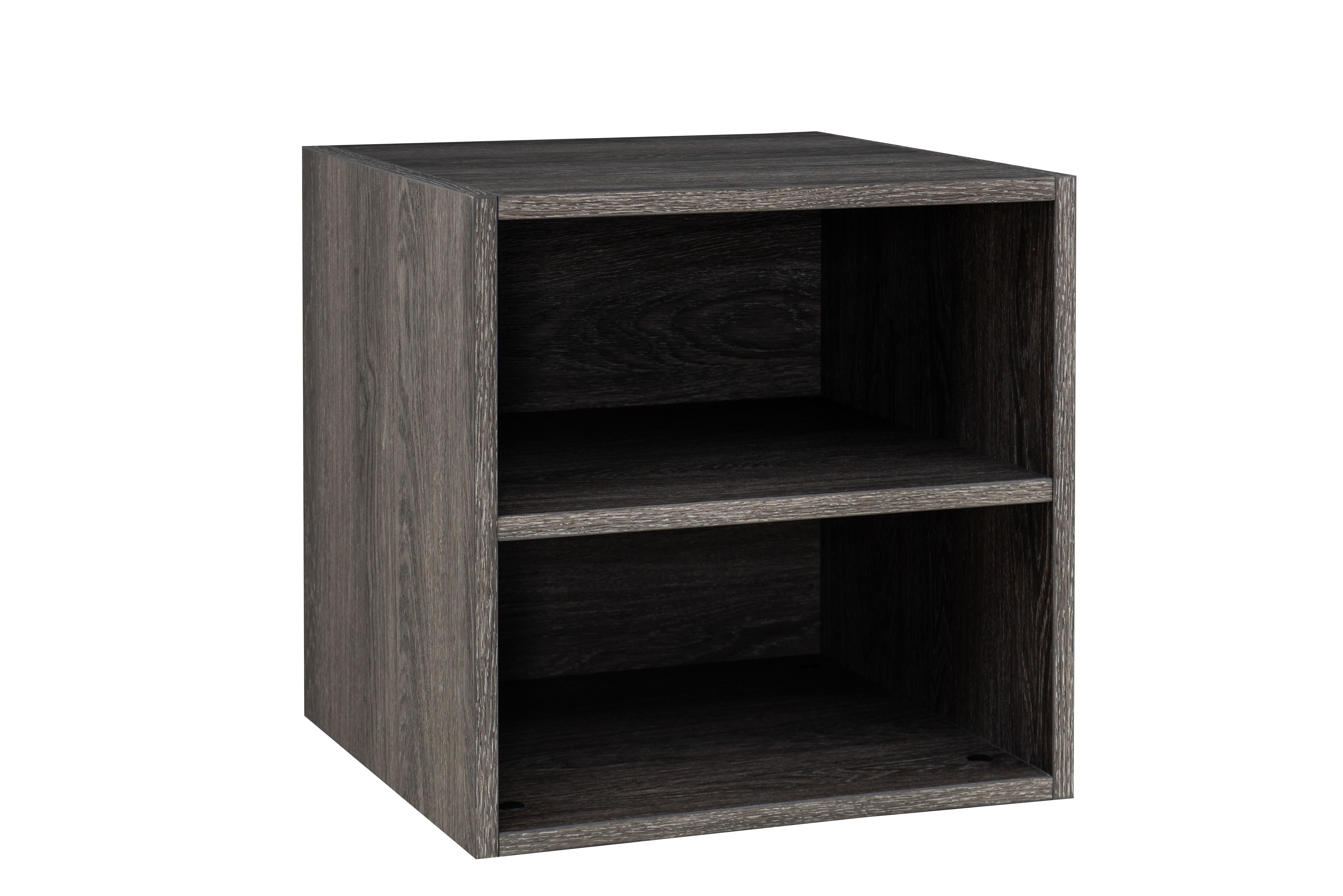 Sunjoy Quub Split Cabinet, Space Saving Stackable MDF Wood Cabinet for ...