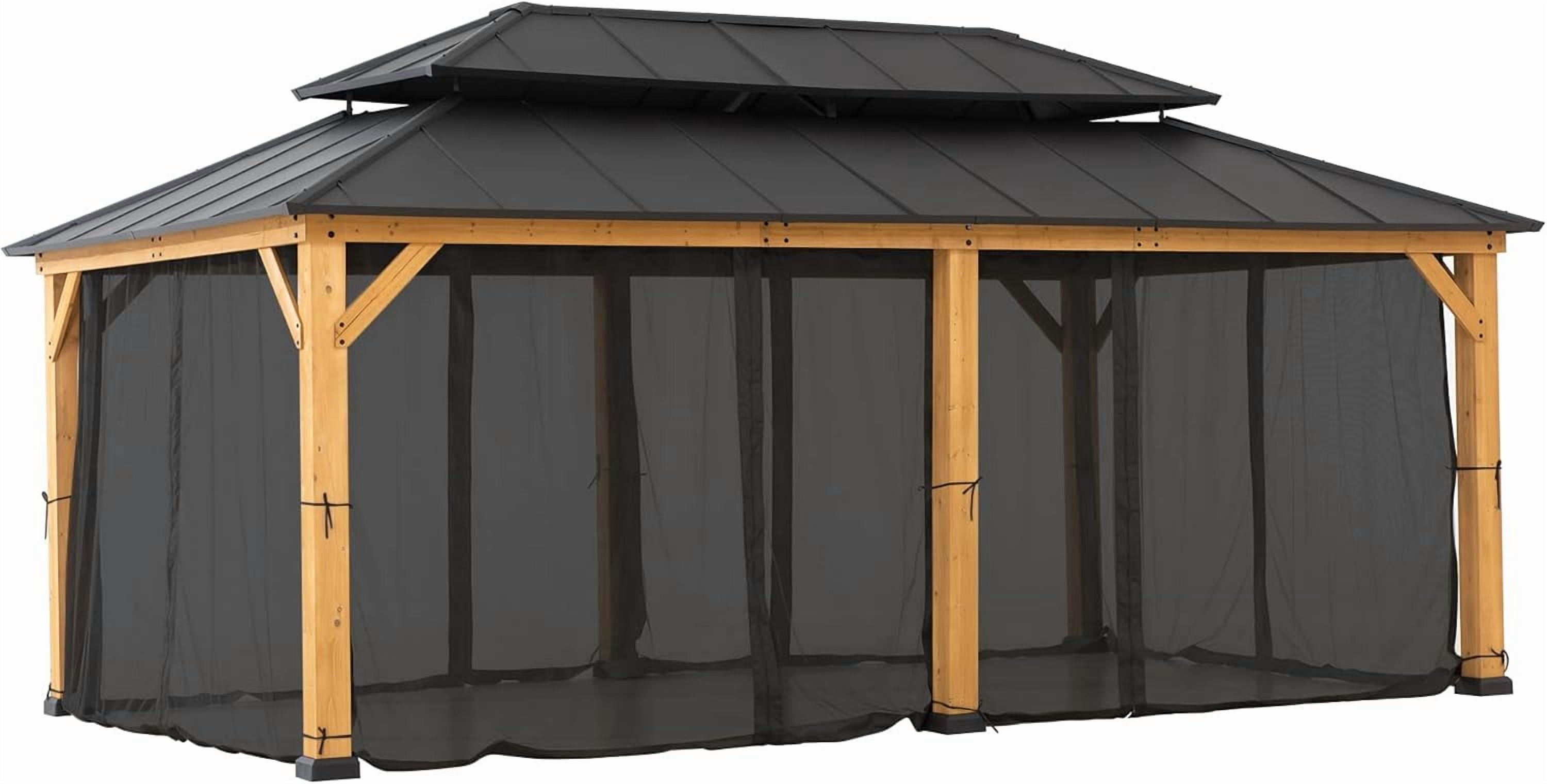 Sunjoy Replacement Mosquito Netting Panels,Waterproof 6- Panels Screen ...