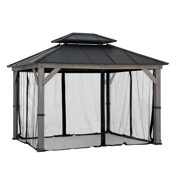 Sunjoy Replacement Mosquito Netting Panles,Waterproof 4-Panel Screen ...