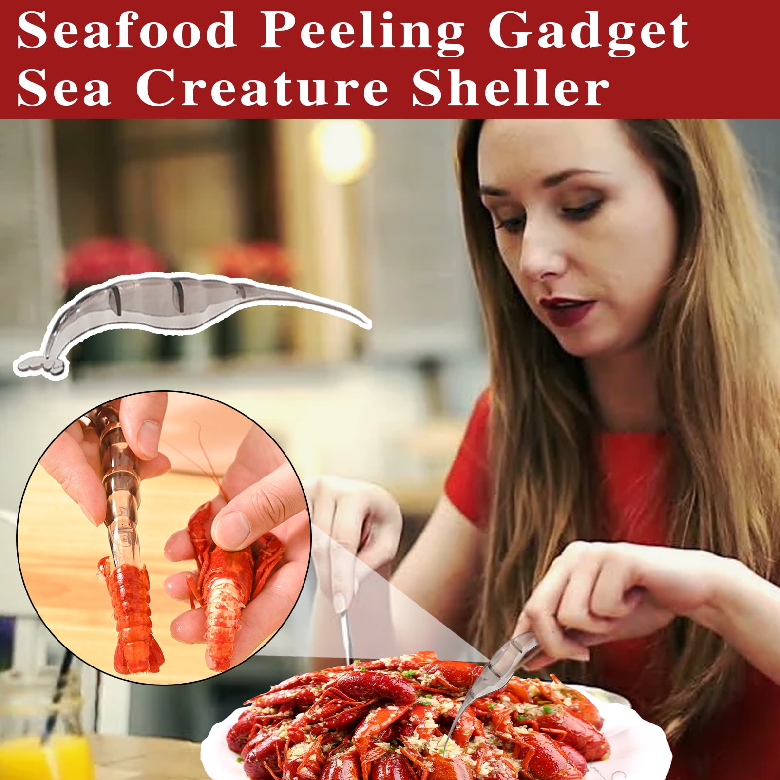 Sunjoy Tech 1/3/5Pcs Portable Shrimp Peeler Deveiner Tool Food Grade Lobster Shell Shucker ...