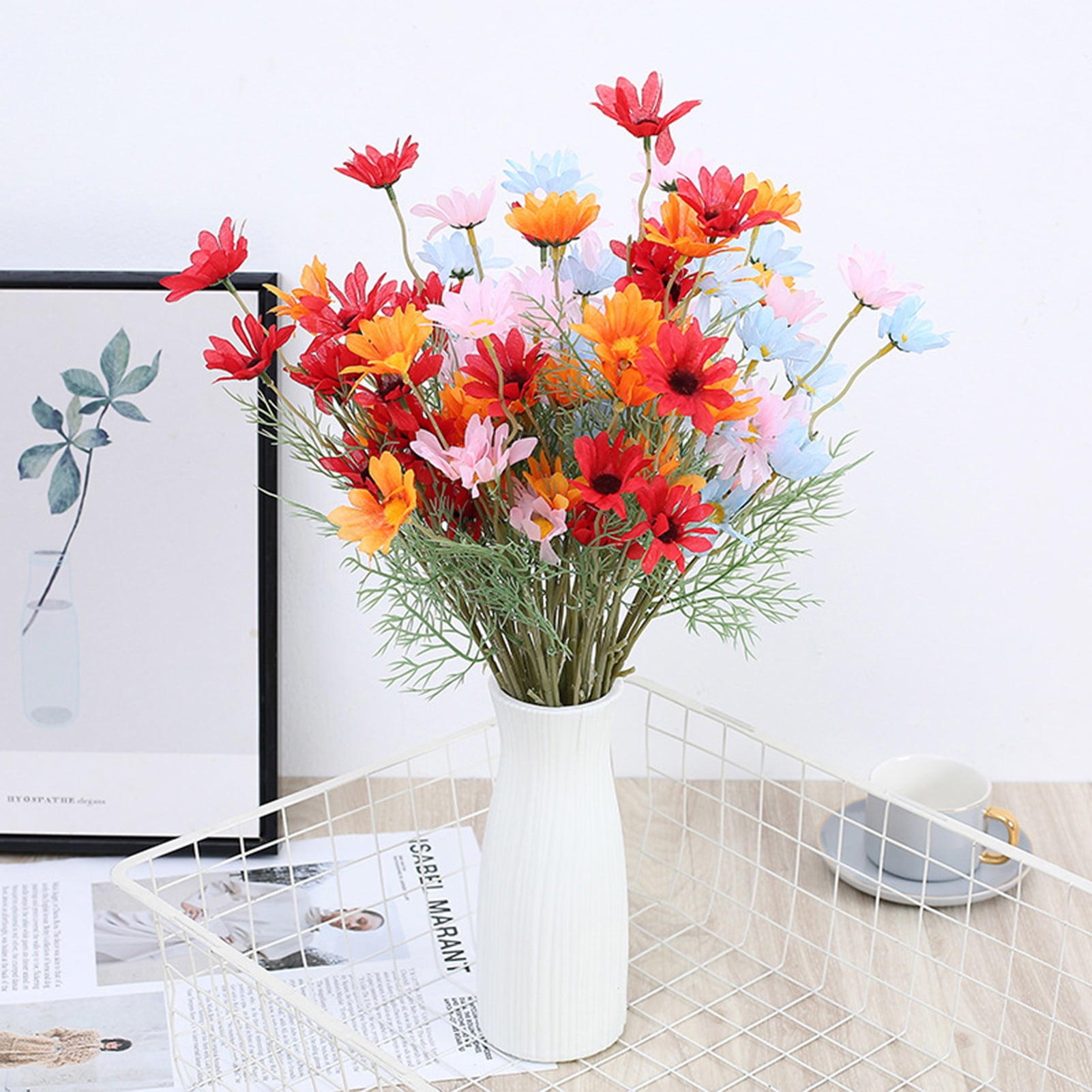 Sunjoy Tech 1 Branch Artificial Flower Realistic Looking Romantic 5 ...