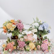 Sunjoy Tech 2Pcs Artificial Flowers Long-lasting Vibrant Realistic Faux ...