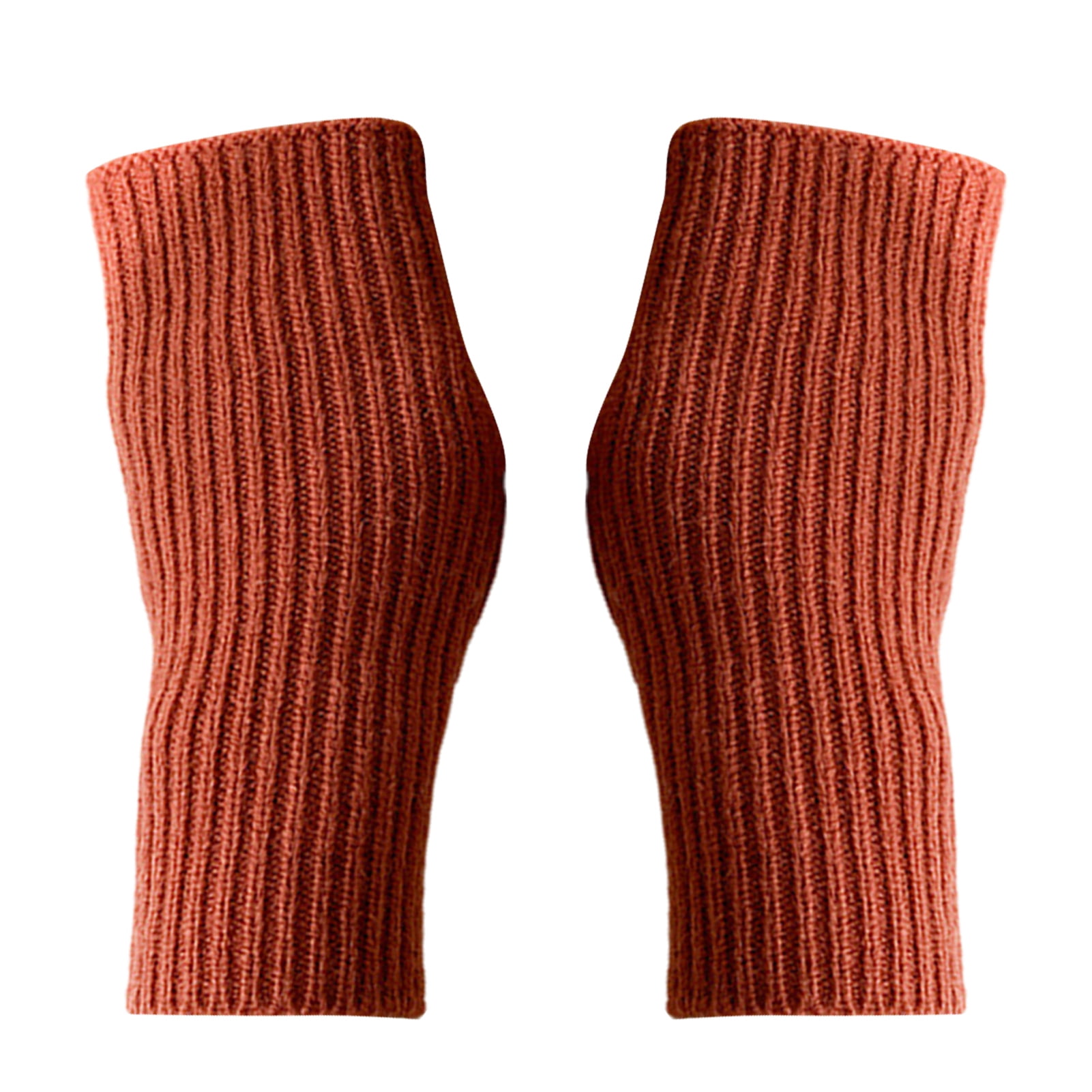 Sunjoy Tech 1 Pair Women Mittens Knitted Half Finger Solid Color High ...