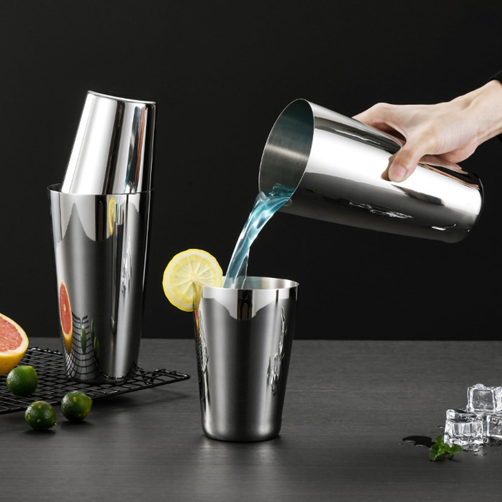 Sunjoy Tech 1 Set 1370ml Cocktail Shaker Leak-Proof Stainless Steel ...
