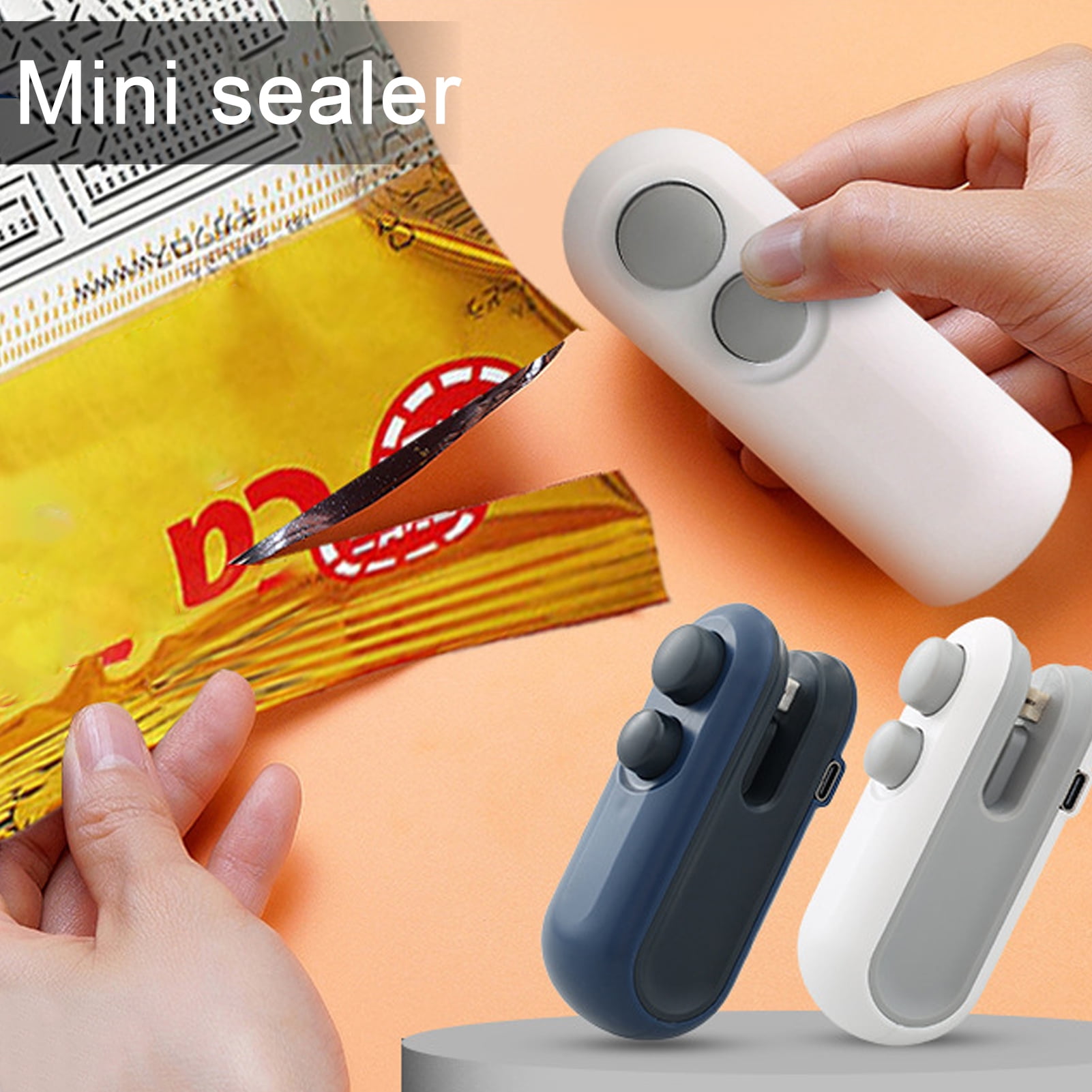 Sunjoy Tech 1 Set Bag Sealer Rechargeable Mini Sealing Machine with Cutter Mini Heat Sealer for ...