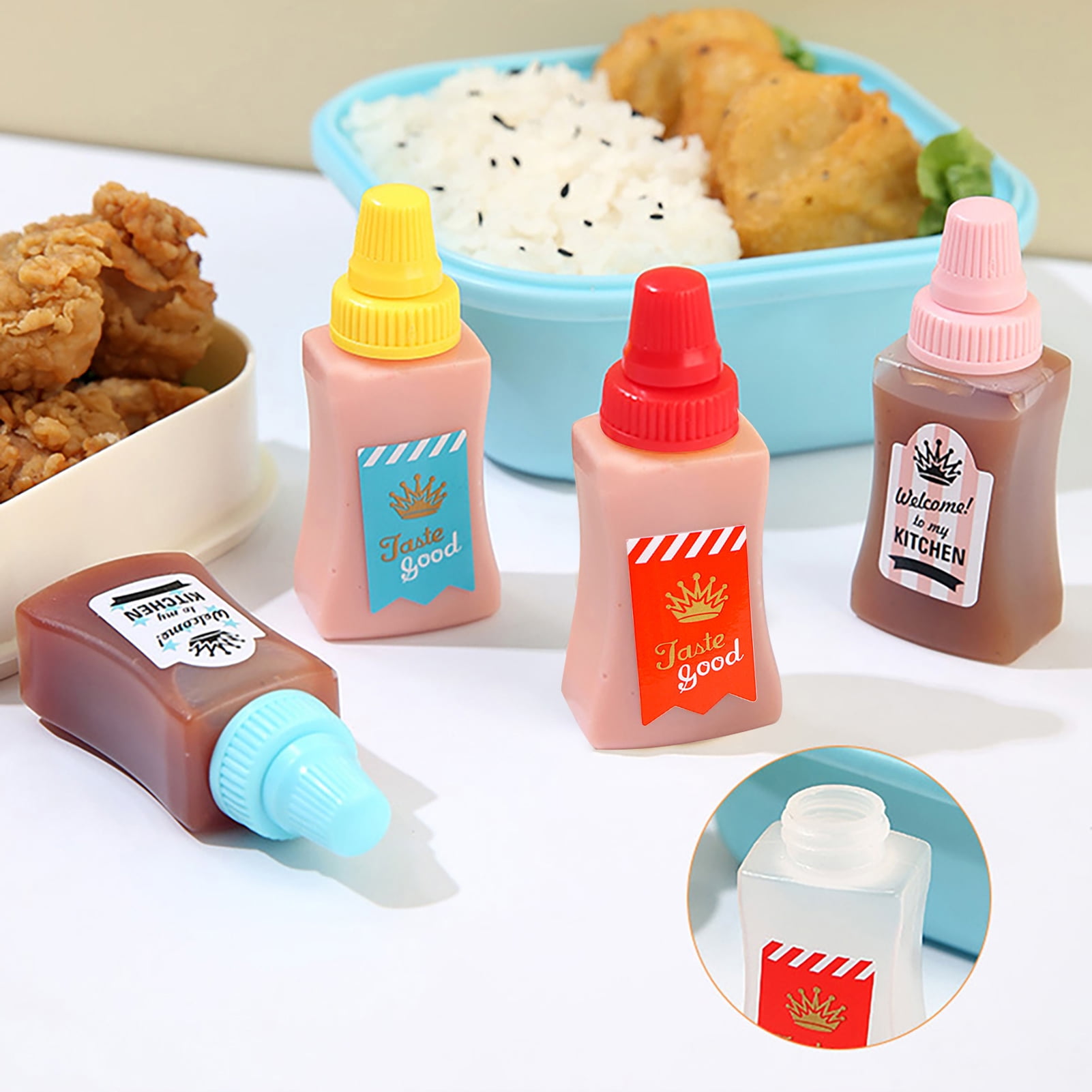 Sunjoy Tech 1 Set Condiment Bottle Mini Cute Portable Easy Control ...