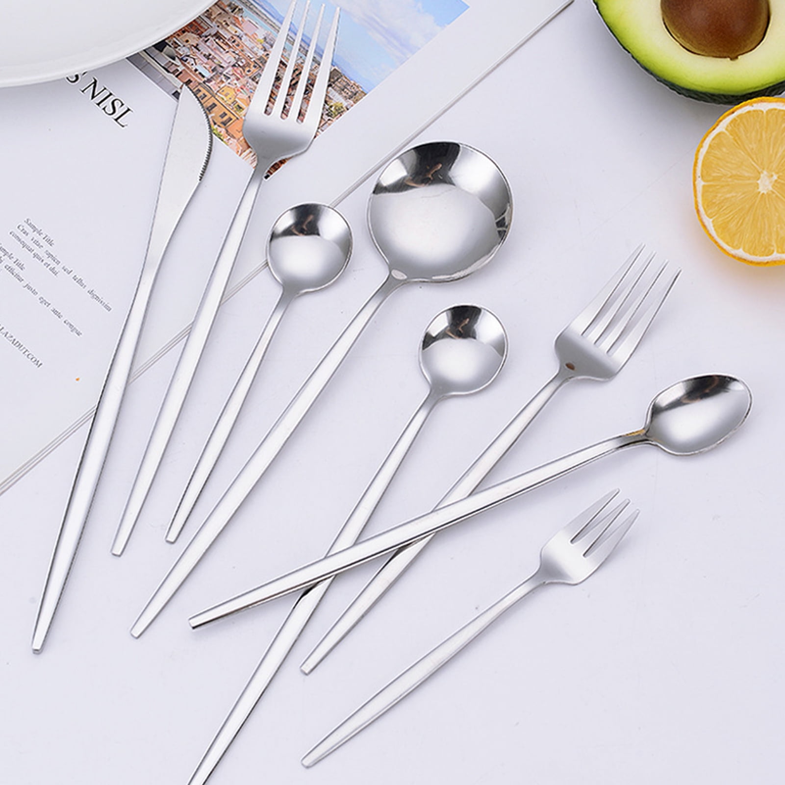 Sunjoy Tech 1 Set Cutlery Set Heat Resistant Stainless Steel Fork ...