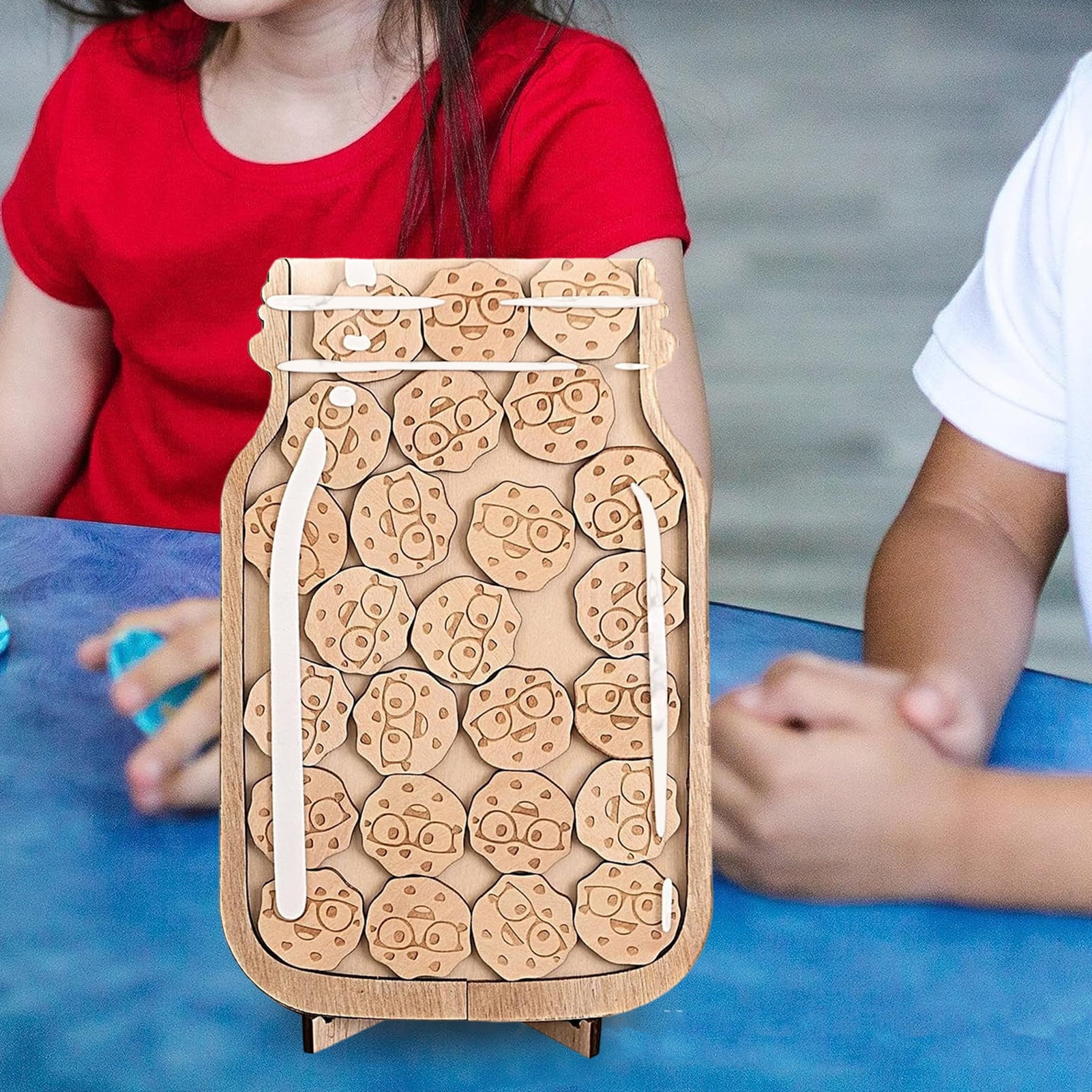 Sunjoy Tech 1 Set Reward Jar Positive Behavior Encouragement Wooden Jar ...