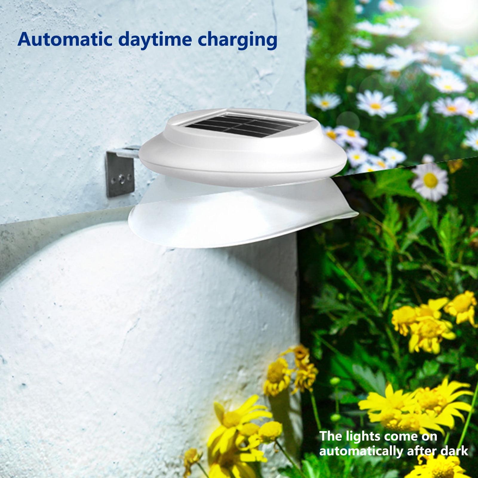 Sunjoy Tech 1 Set Solar Wall Light Super Bright IP65 Waterproof ...