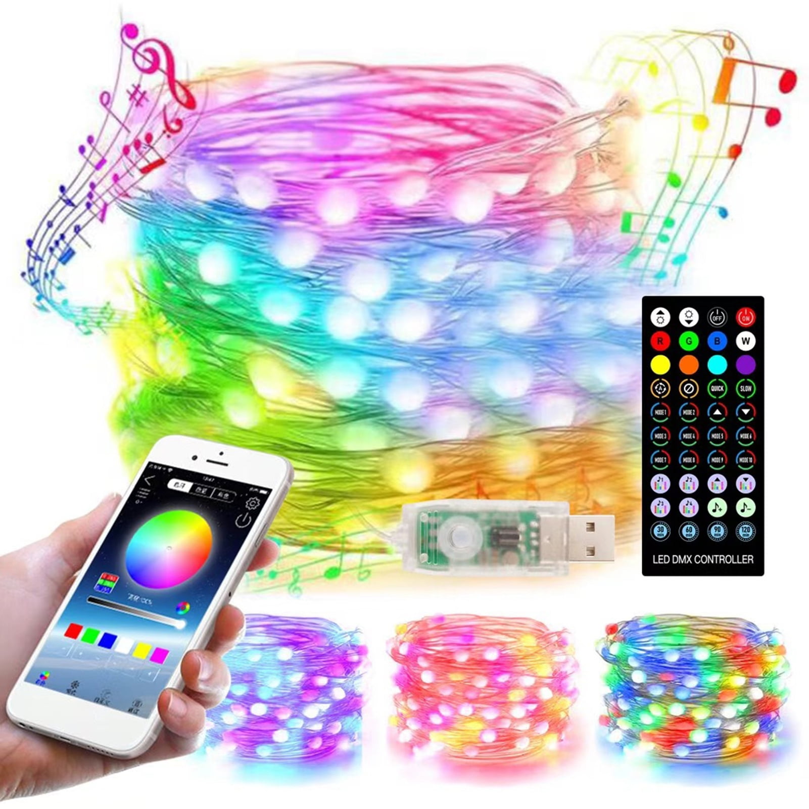 Sunjoy Tech 1 Set String Lights Energy-saving IP65 Waterproof Ultra ...