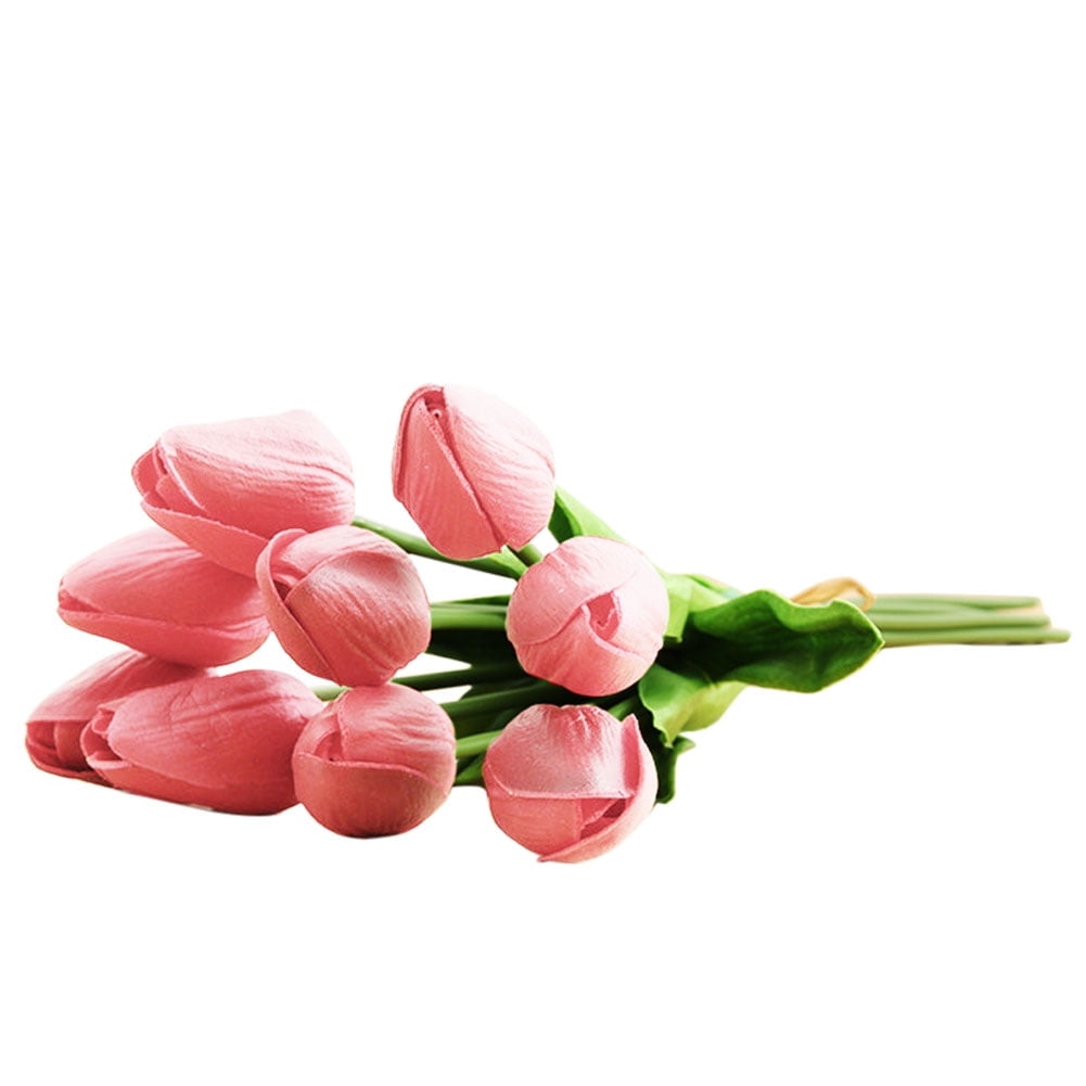 Sunjoy Tech 10 Pcs Tulips Artificial Flowers Faux Tulip Stems for ...