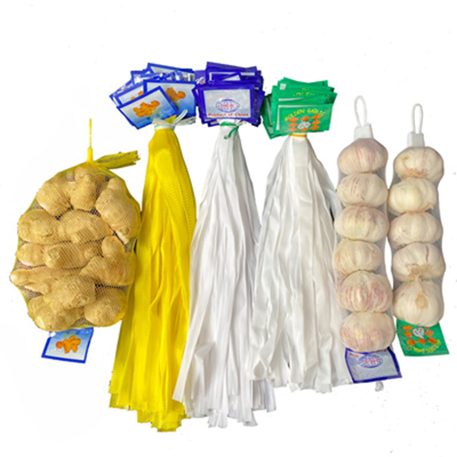 Sunjoy Tech Mesh Bags, Reusable Breathable Net Bags, Garlic Ginger ...