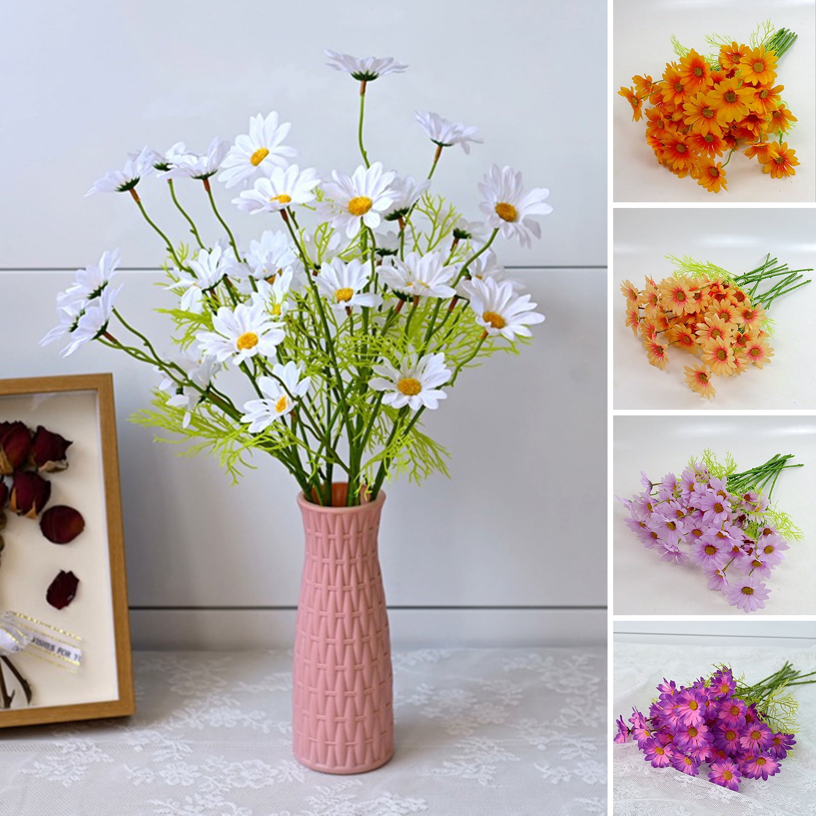 Sunjoy Tech 10Pcs 5 Heads Realistic Vivid Artificial Flower ...