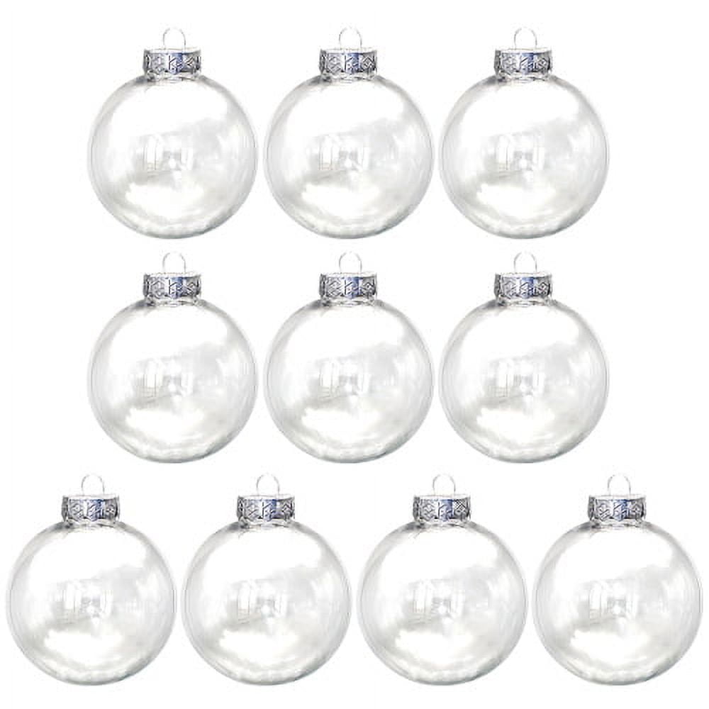 Sunjoy Tech 10Pcs Fillable Clear Ornaments Balls, DIY Plastic Christmas ...