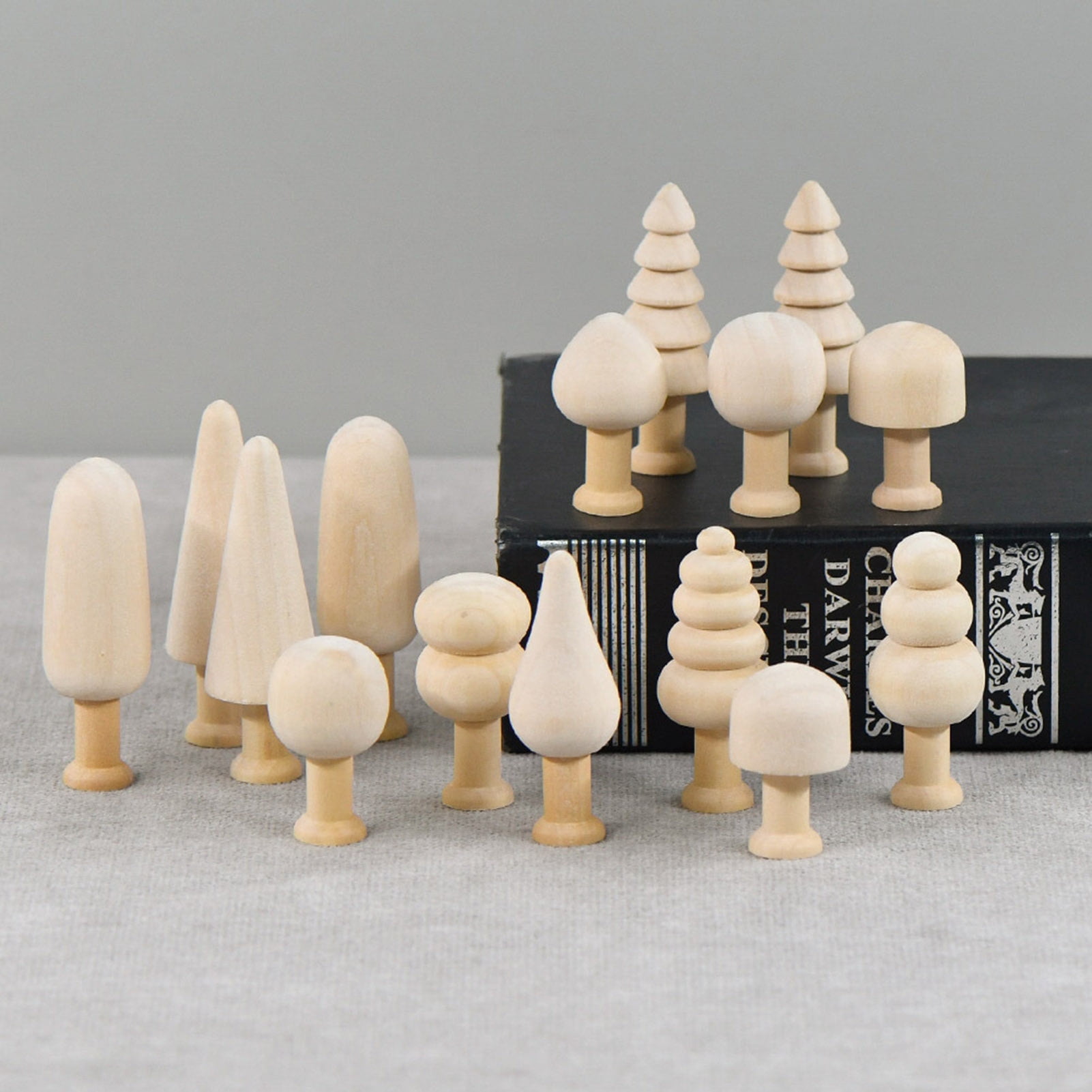 Sunjoy Tech 10Pcs/Set Wood Ornaments Multiple Styles No Glitch Eco ...