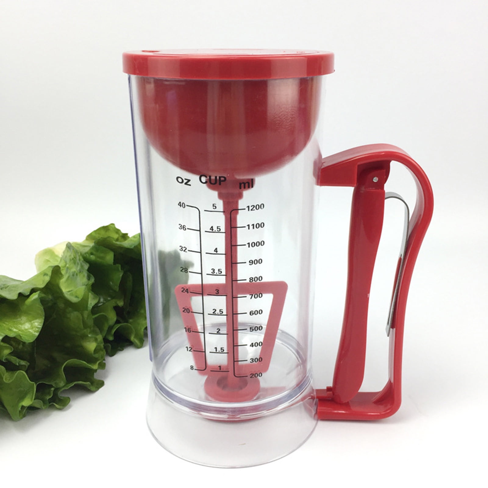 Sunjoy Tech 1200ML Batter Dispenser with Measuring Label Pancake Batter ...