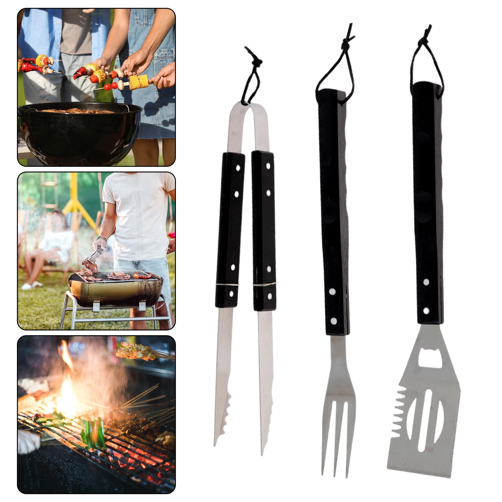 Sunjoy Tech 1PC/1 Set Barbecue Tool Stainless Steel Tong Fork Shovel ...