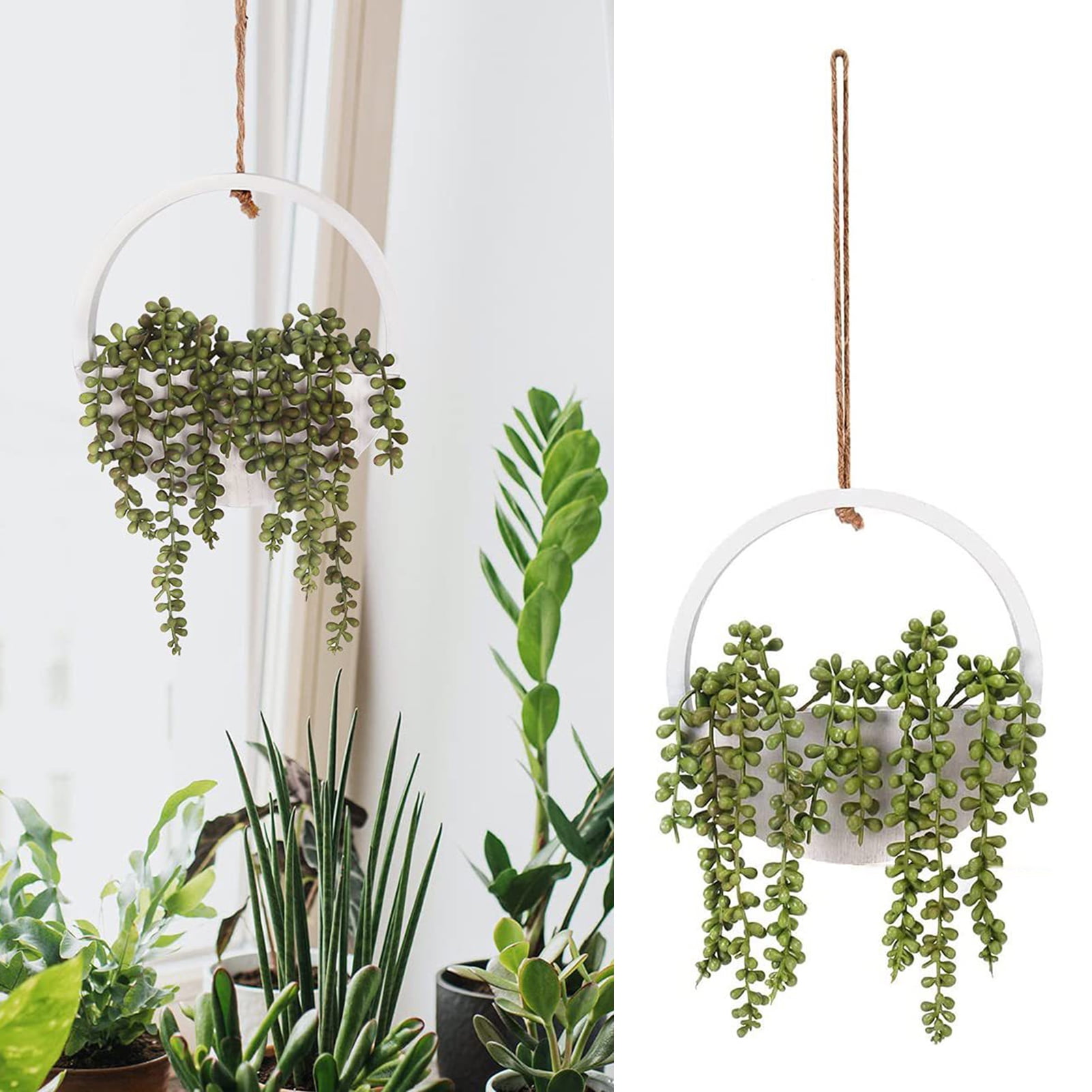 Sunjoy Tech 1Pc/2Pcs Fake Hanging Plants Add Natural Greenery ...