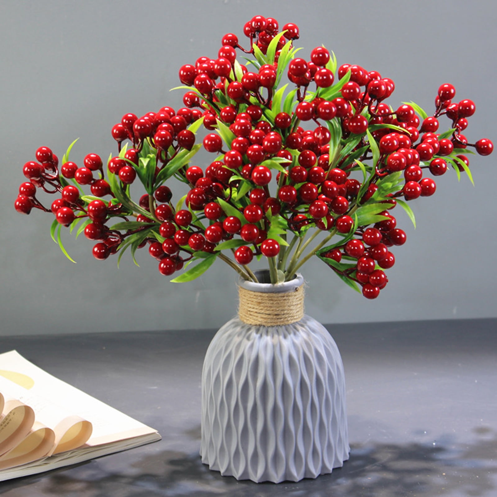 Sunjoy Tech 2 Pcs Artificial Berries Realistic Full Vitality Good ...
