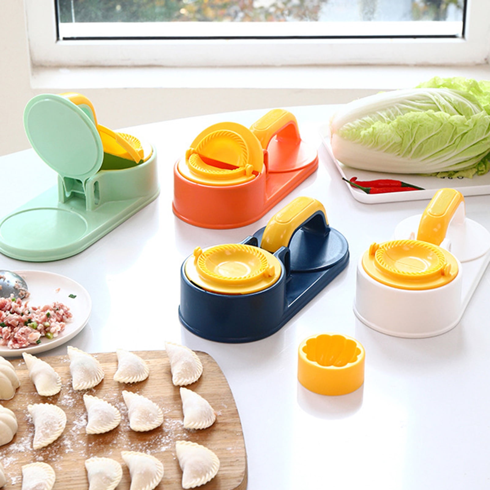 Sunjoy Tech 2Pcs Kitchen Dumpling Maker Dumpling Skin & Dumpling Press ...