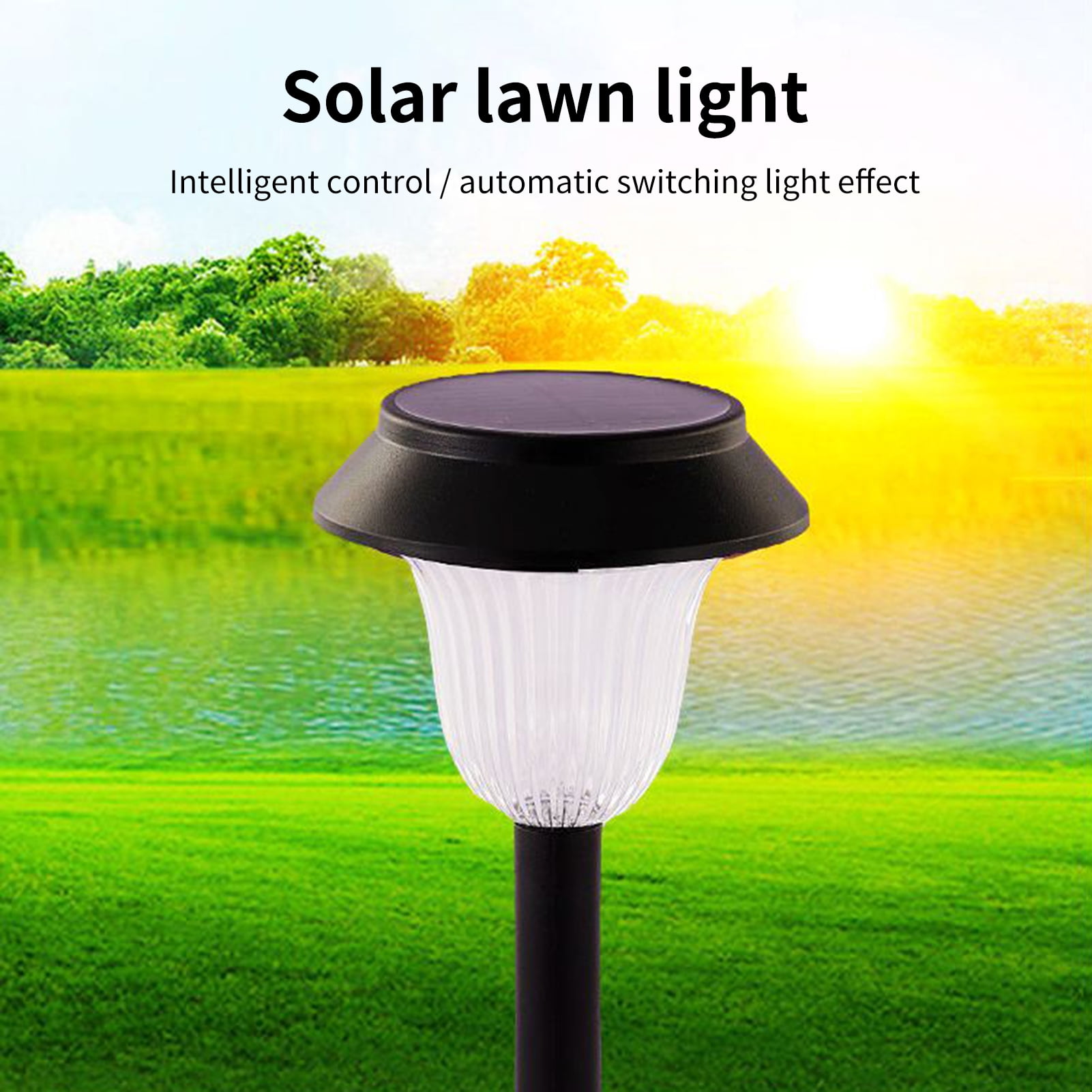 Sunjoy Tech 2Pcs Lawn Light Solar Powered Auto On/Off RGB Super Bright ...