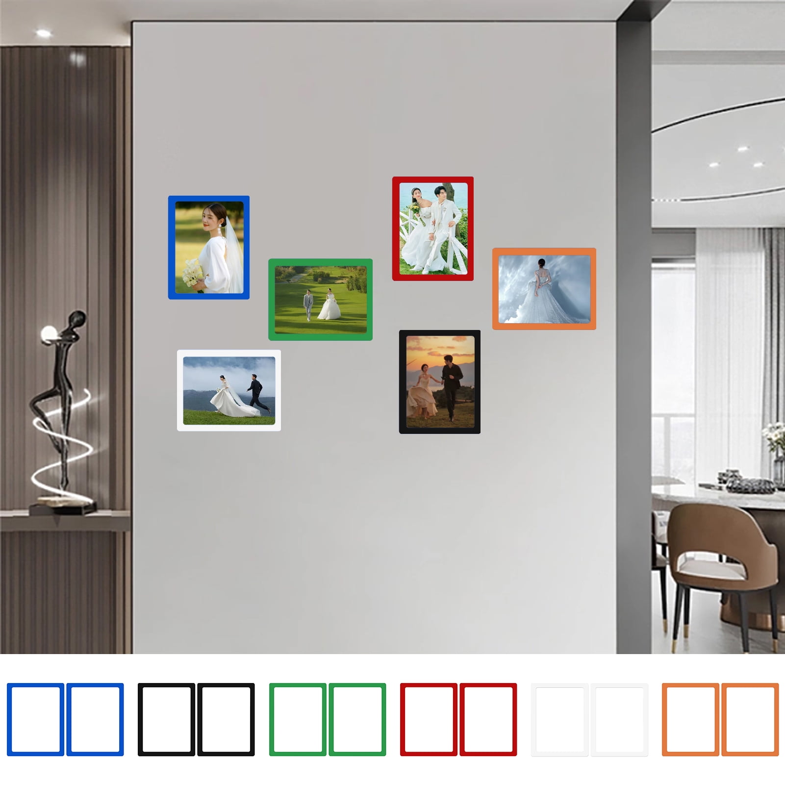 Sunjoy Tech 2Pcs Magnetic Photo Frame Strong Flexibility Bendable ...