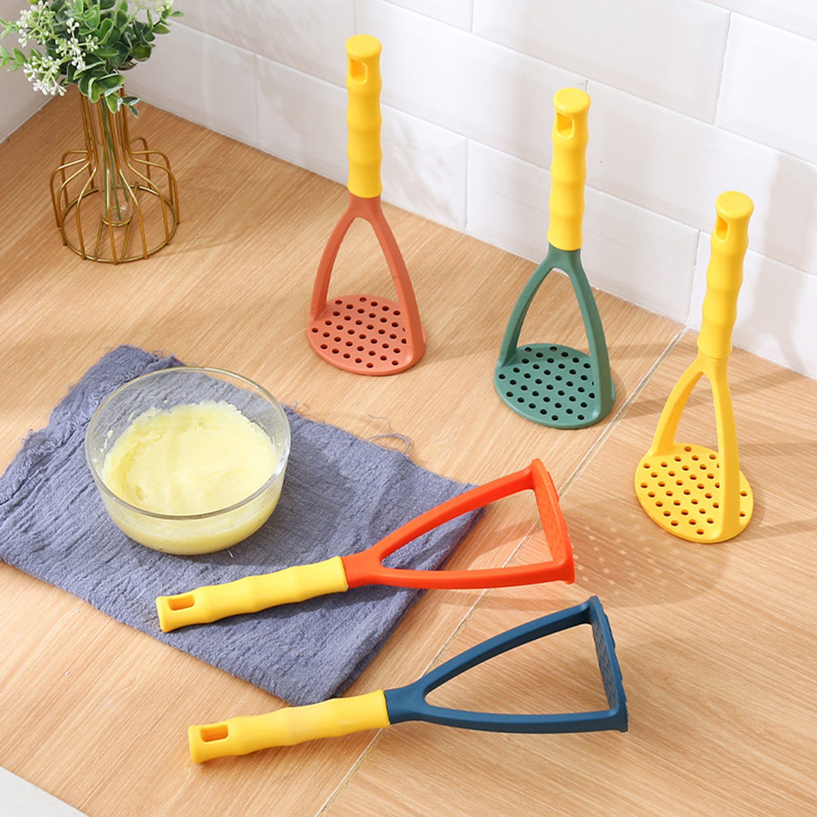 Sunjoy Tech 2Pcs Potato Masher Ergonomic Handle Kitchen Mashing Tool ...