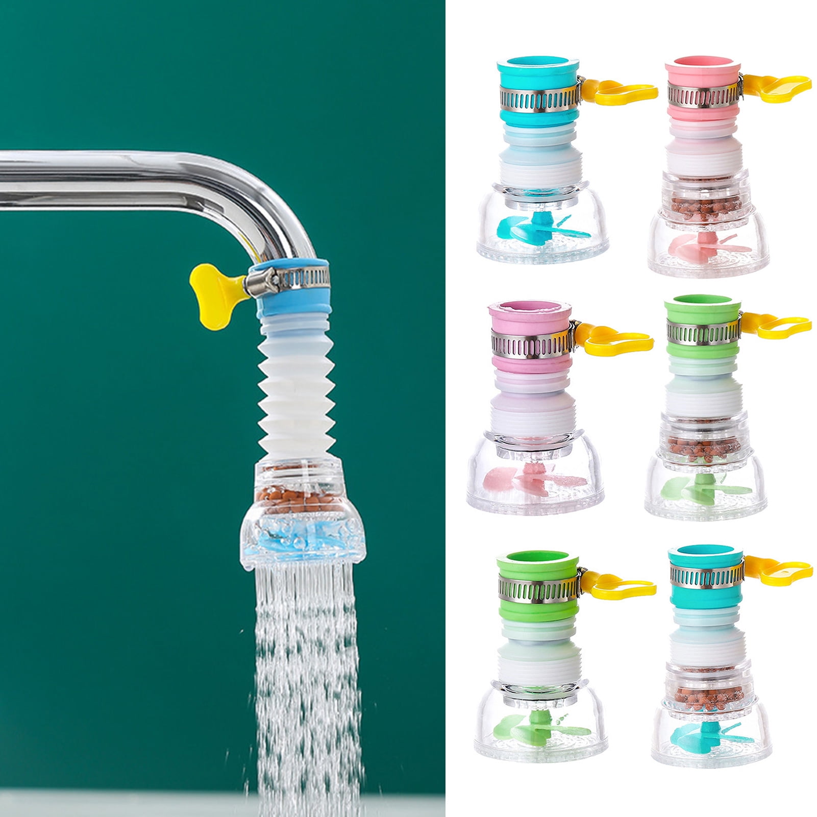 Sunjoy Tech 3 Pcs Faucet Filter Movable Tap Head Sprayer 360 Degrees ...