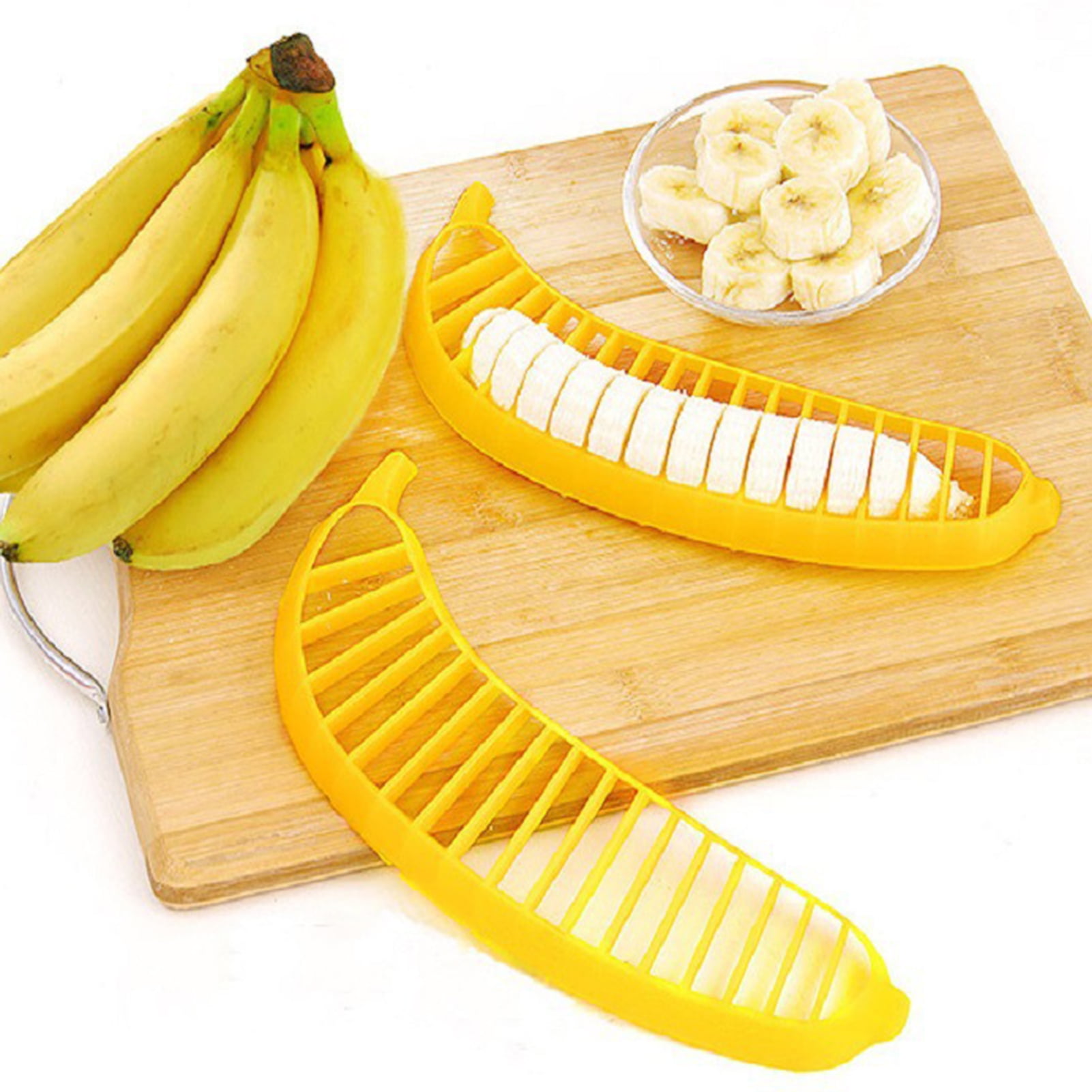 Sunjoy Tech 3Pcs Banana Slicer Food Grade Plastic Sharp Blade Multi ...