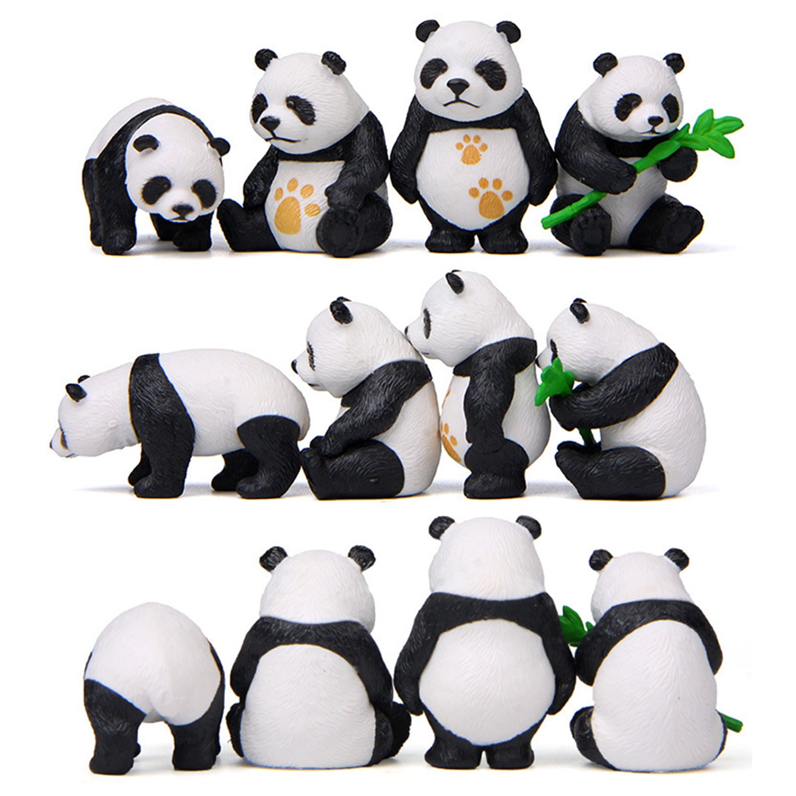 Sunjoy Tech 4Pcs Panda Statue Cartoon Cute Expressions Anti-fade ...