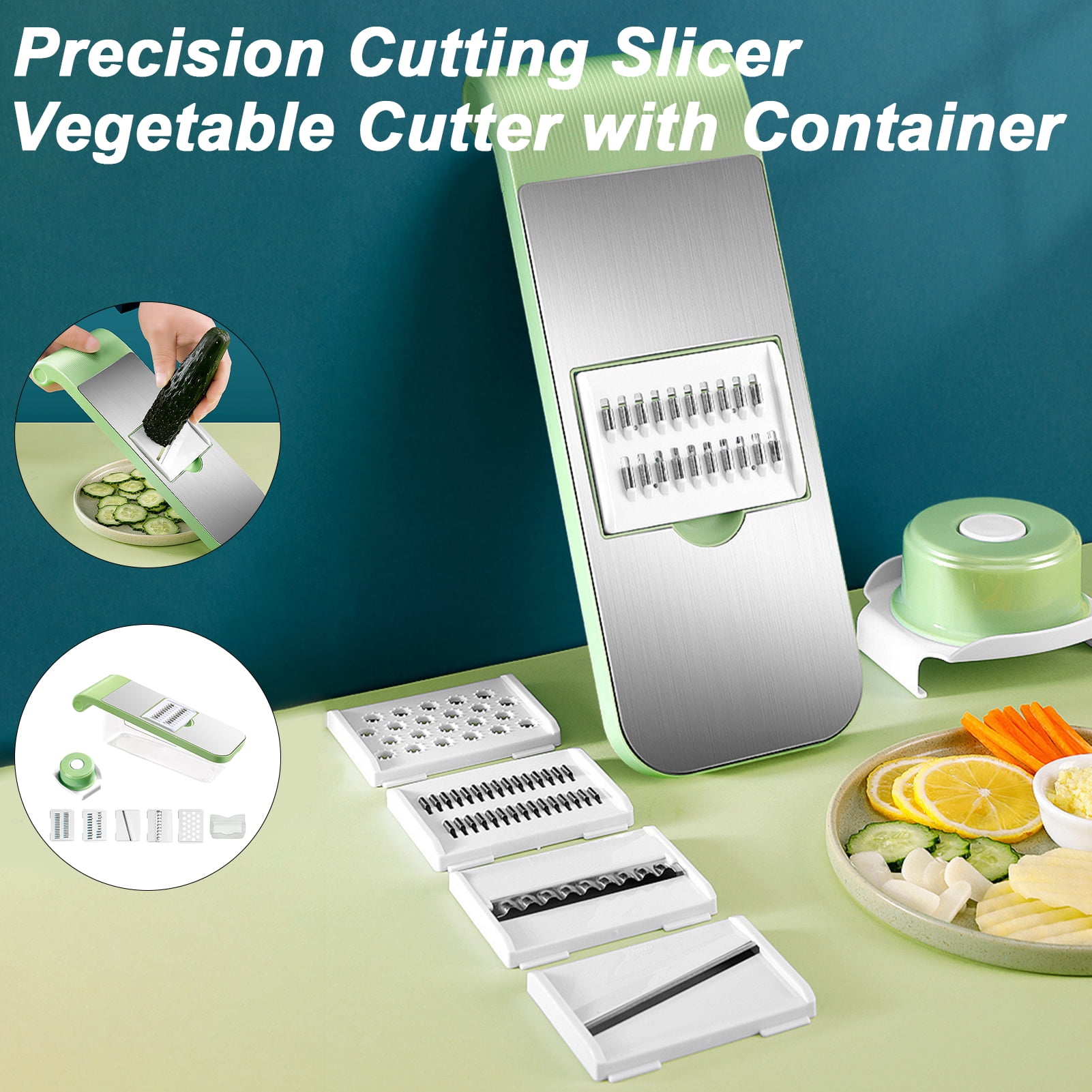 Sunjoy Tech 5-in-1 Vegetable Cutter with Container Kitchen Vegetable ...