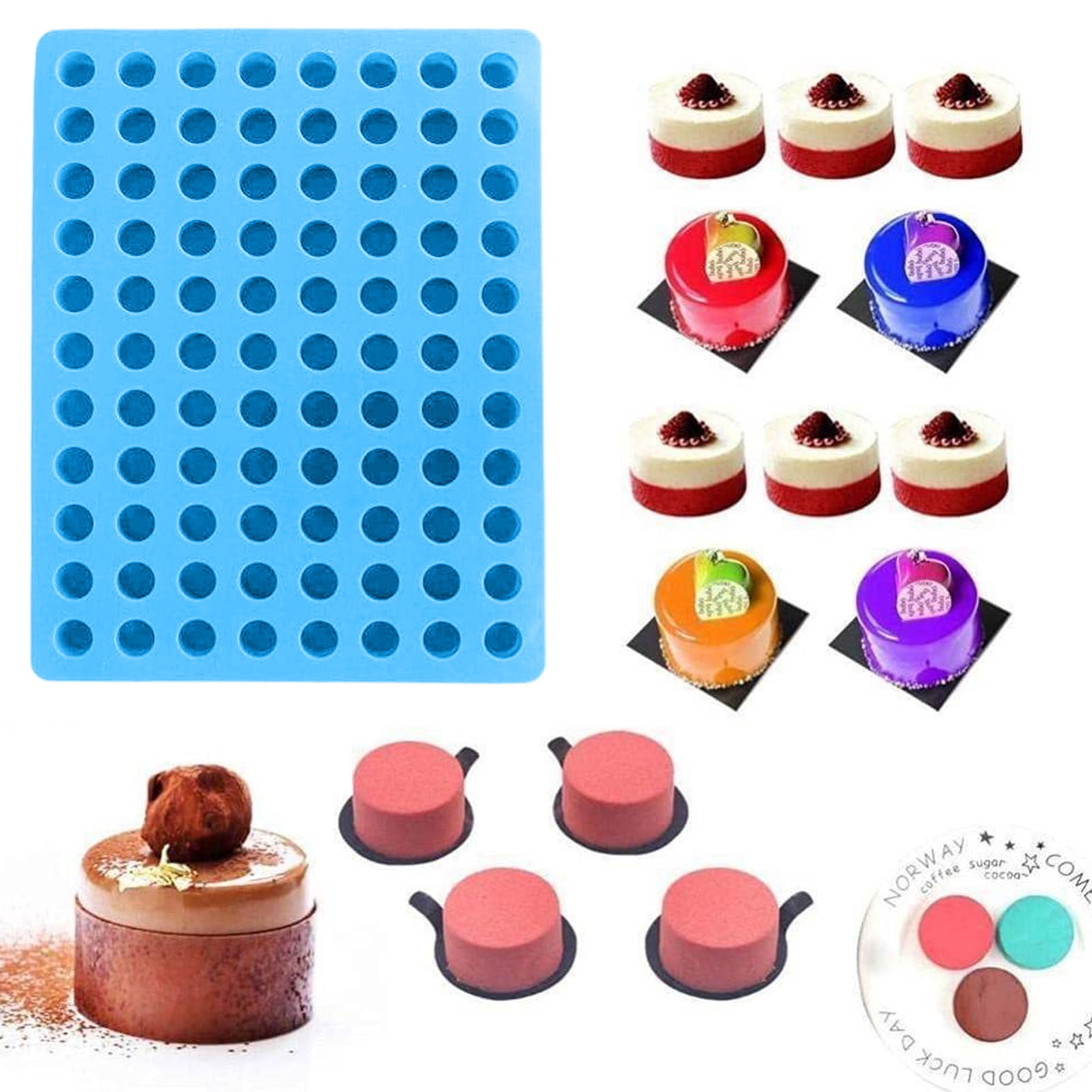 Sunjoy Tech 88 Cavity Cylinder Gummy Candy Silicone Mold Easy to Clean ...