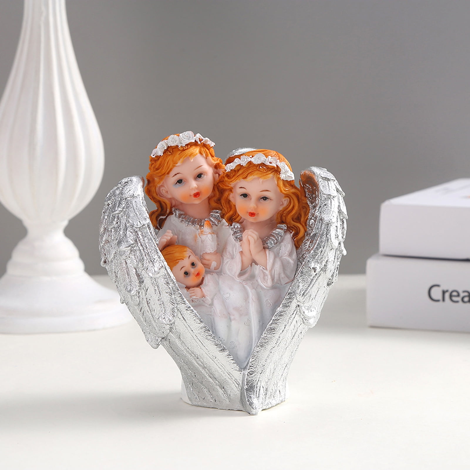 Sunjoy Tech Angel Ornament Realistic Looking Creative Posture Anti-fade ...