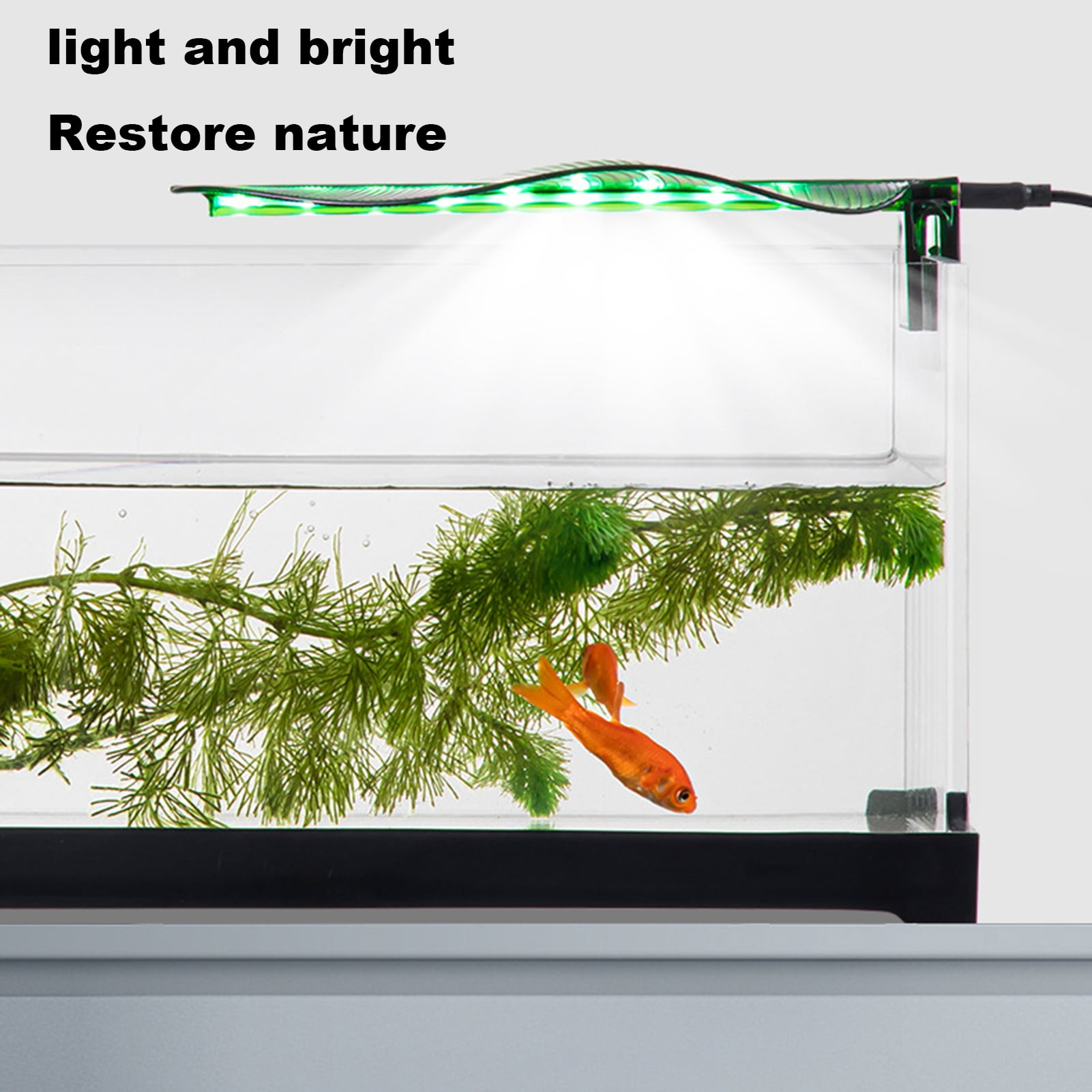 Sunjoy Tech Aquarium Light LED with Clip,Fish Tank Lamp Banana Leaf ...