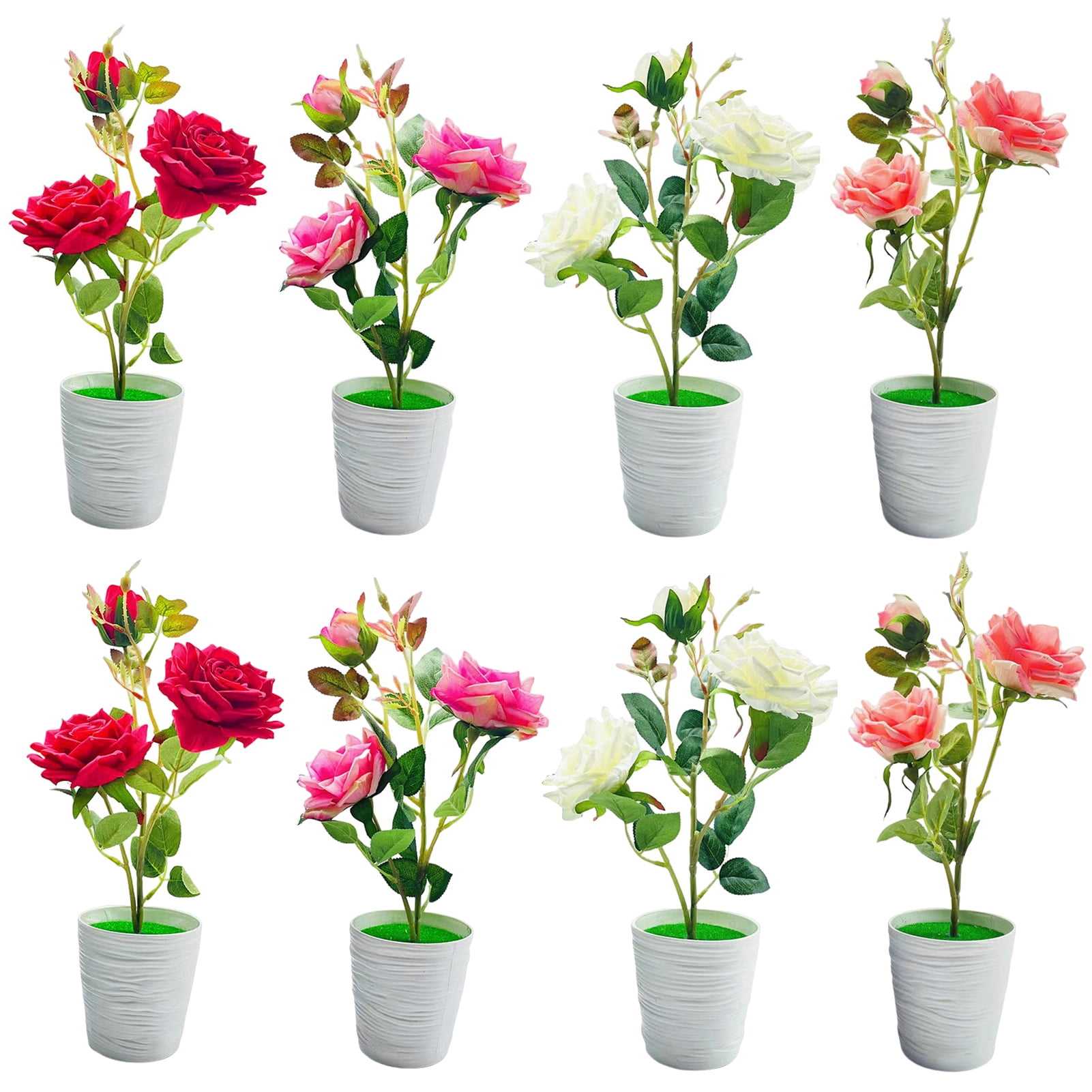 Sunjoy Tech Artificial Bonsai Faux Silk Flower Artificial Rose Bonsai ...