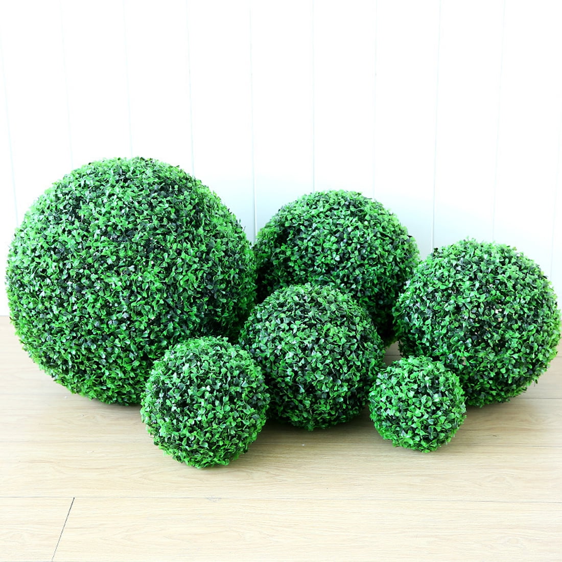 Sunjoy Tech Artificial Boxwood Balls Topiary - UV Protected Faux Plants ...