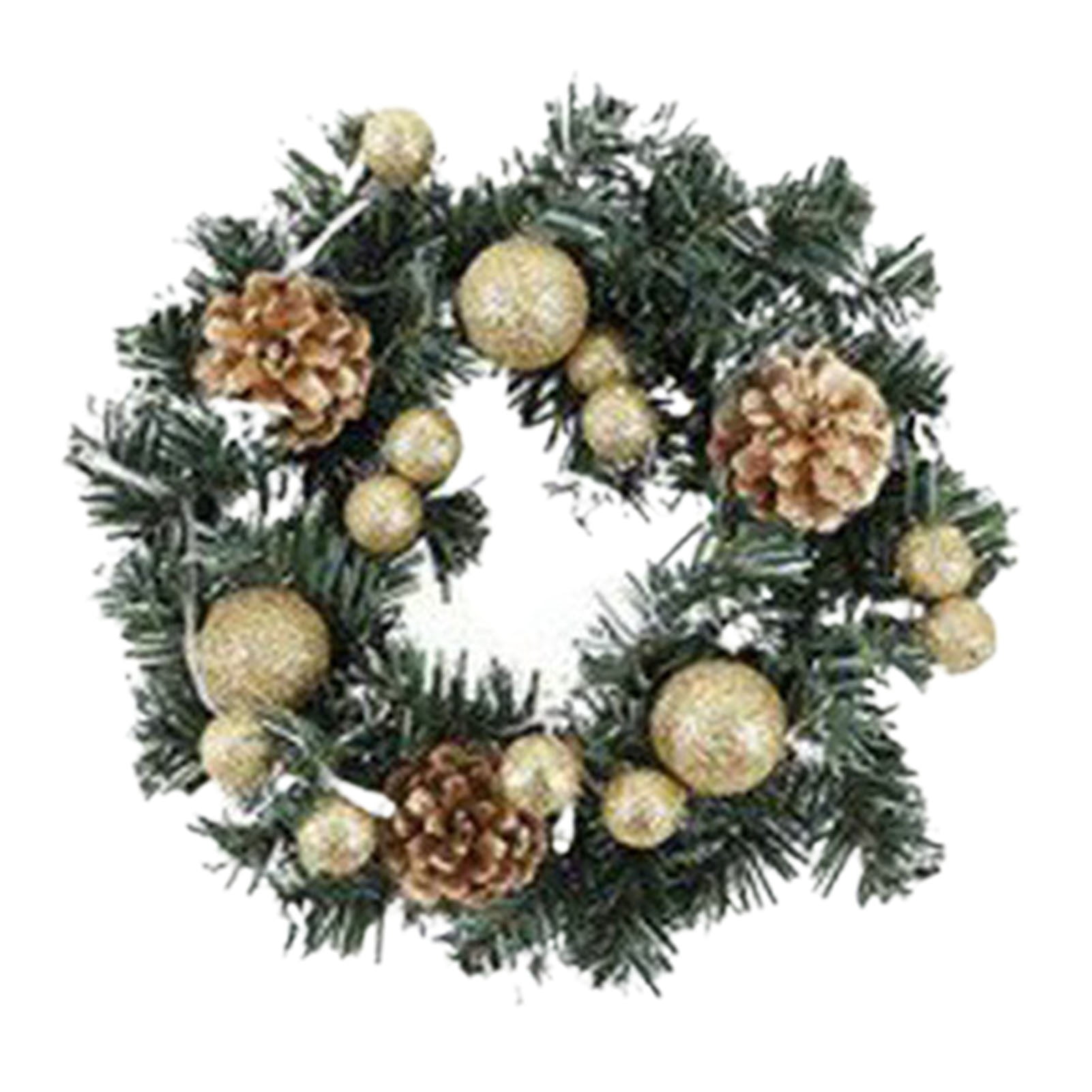 Sunjoy Tech Artificial Christmas Wreath, with Lights, Decorated with ...