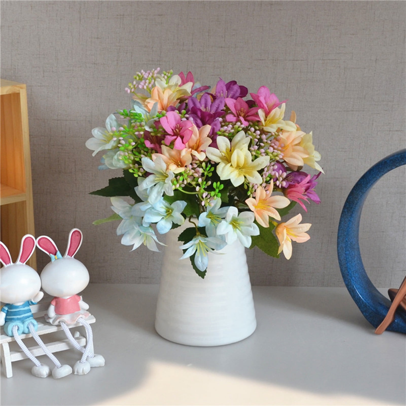 Sunjoy Tech Artificial Flower 18 Forks Realistic Vivid Floral ...