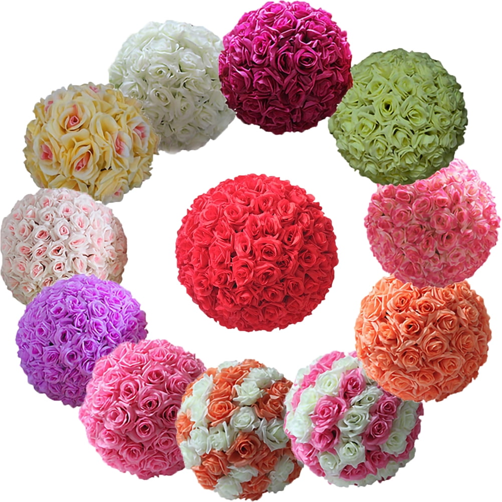 Sunjoy Tech Artificial Flower Balls Kissing Flower Balls Wedding ...