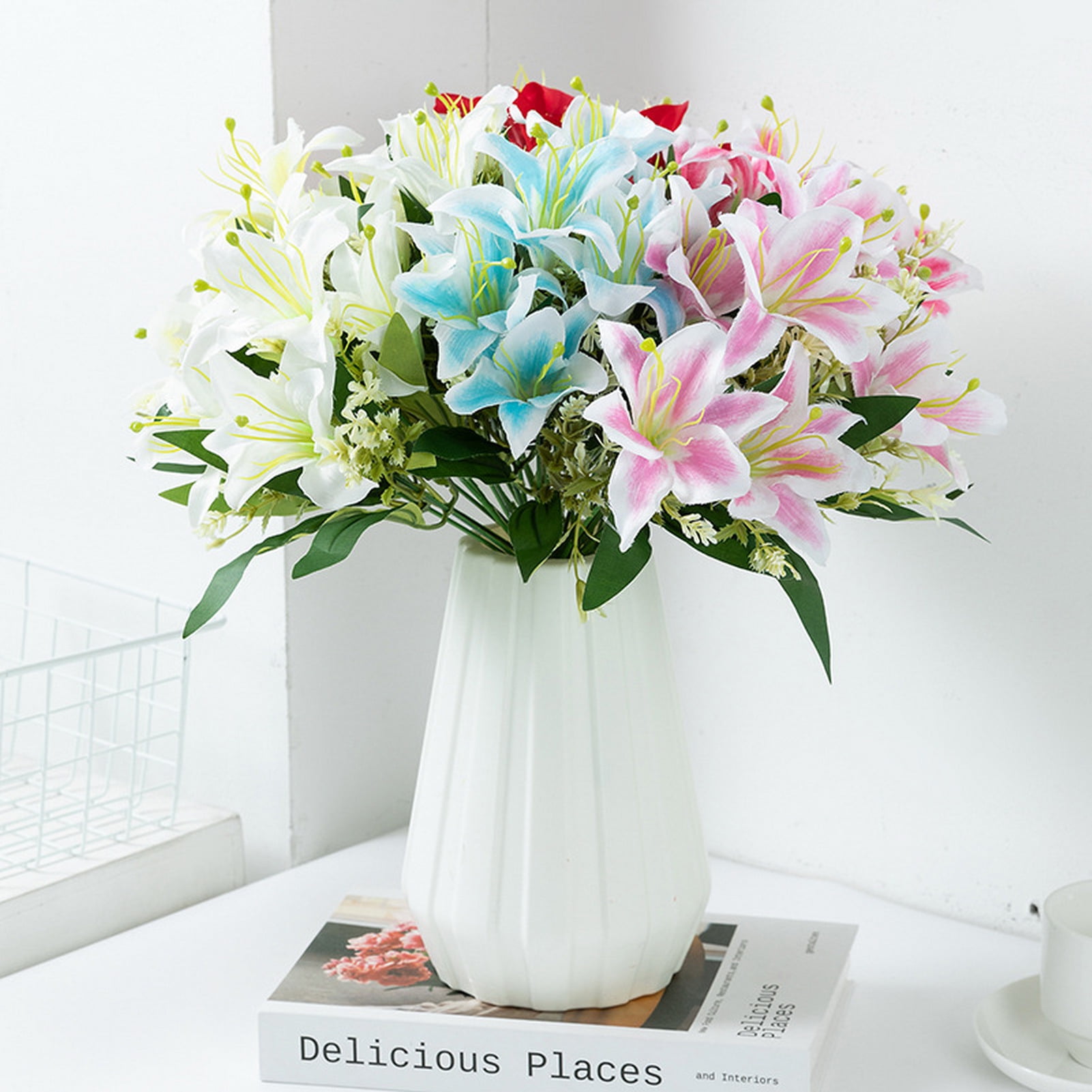 Sunjoy Tech Artificial Flower No Watering Anti-fading Easy to Care Fine ...
