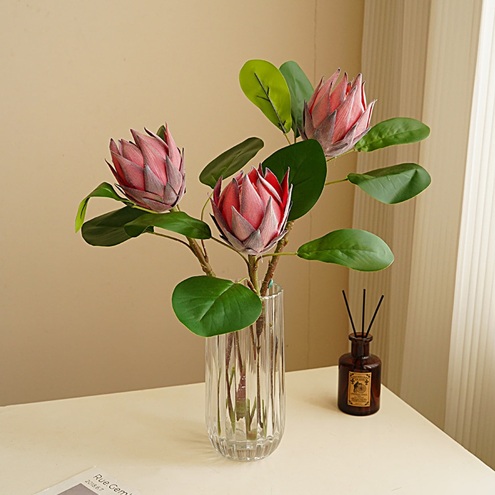 Sunjoy Tech Artificial Flower Single Branch No Watering Long Lasting ...