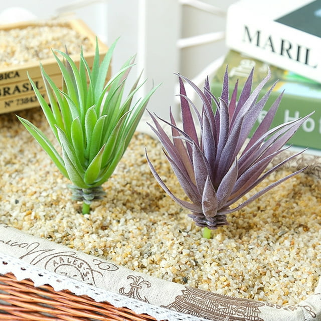 Sunjoy Tech Artificial Green Plant Realistic Flocked Prickly Grass ...