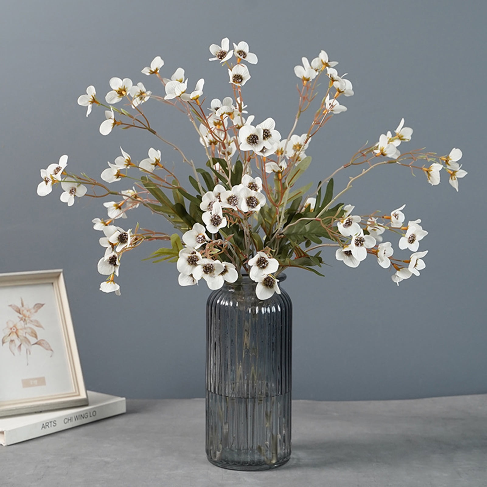 Sunjoy Tech Artificial Plum Blossom Realistic Simulation Three-pronged ...