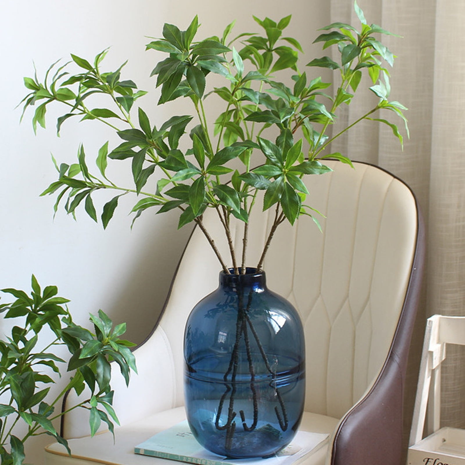 Sunjoy Tech Artificial Tree Branch Pieris Green Leaf Realistic Non ...