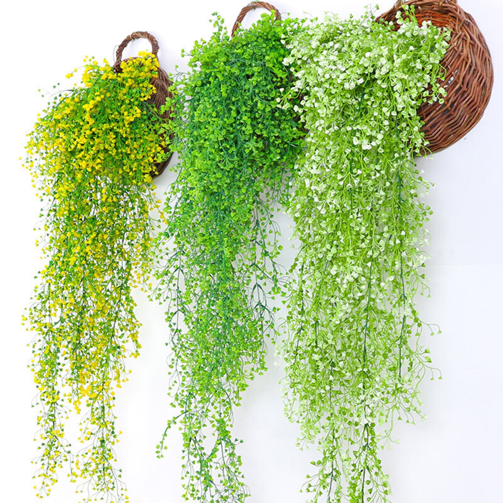 Sunjoy Tech Artificial Vine No Watering Fake Hanging Plant Bright Color ...