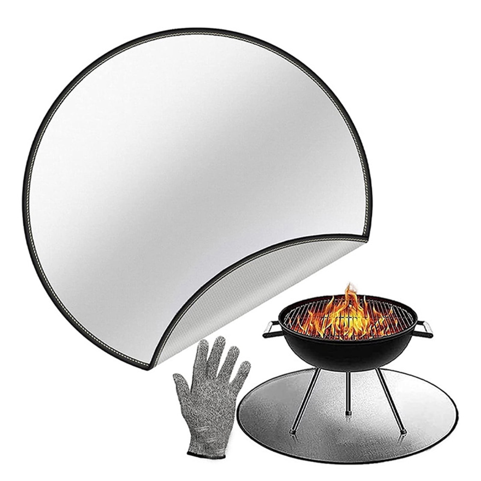 Sunjoy Tech BBQ Fireproof Mat 24/30 Inch Round Grill Protector Heat ...