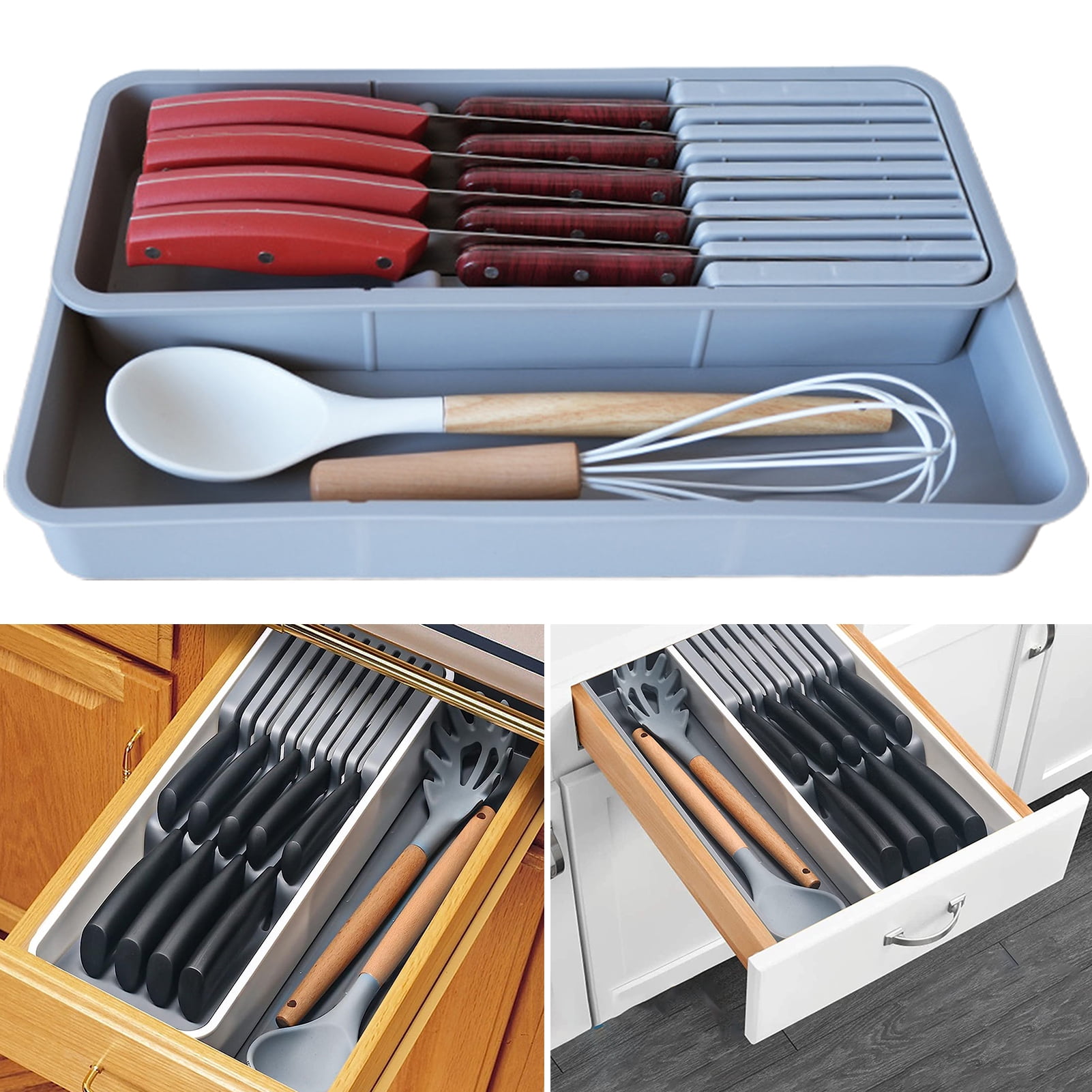 Sunjoy Tech Blade Storage Box Expandable Drawer Design Large Capacity ...