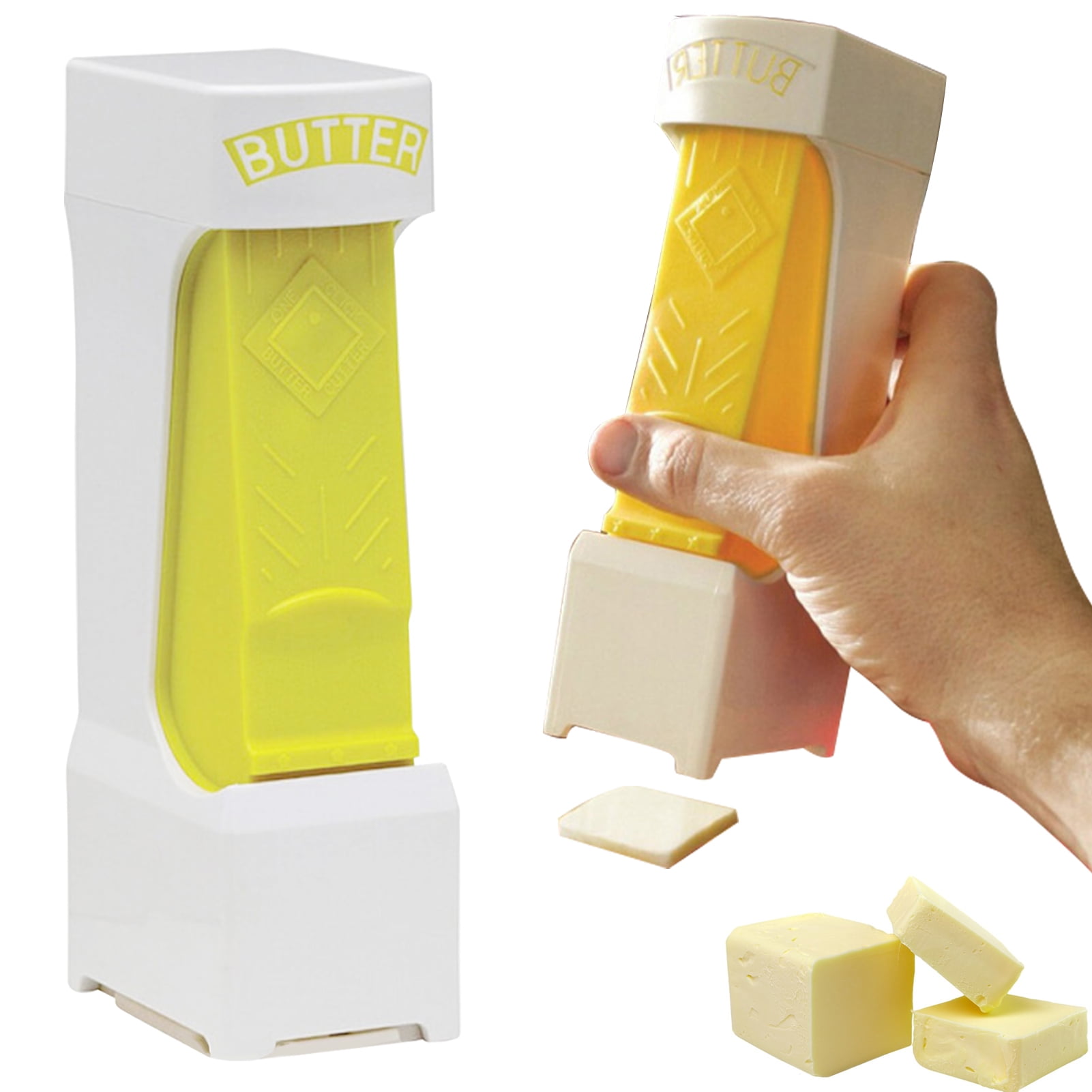 Sunjoy Tech Butter Slicer Cutter Stick Butter Container Dish with Lid ...