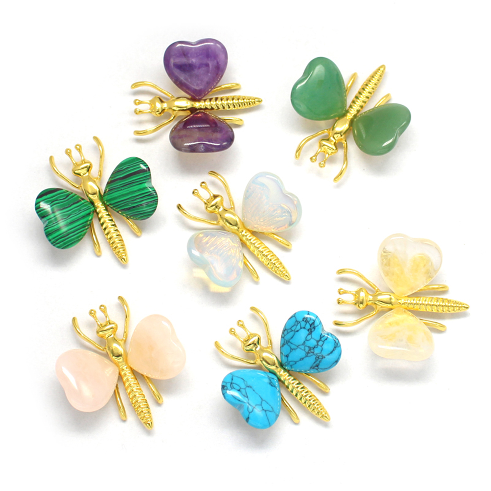 Sunjoy Tech Butterfly Ornament Handcrafted Natural Materials Polished ...