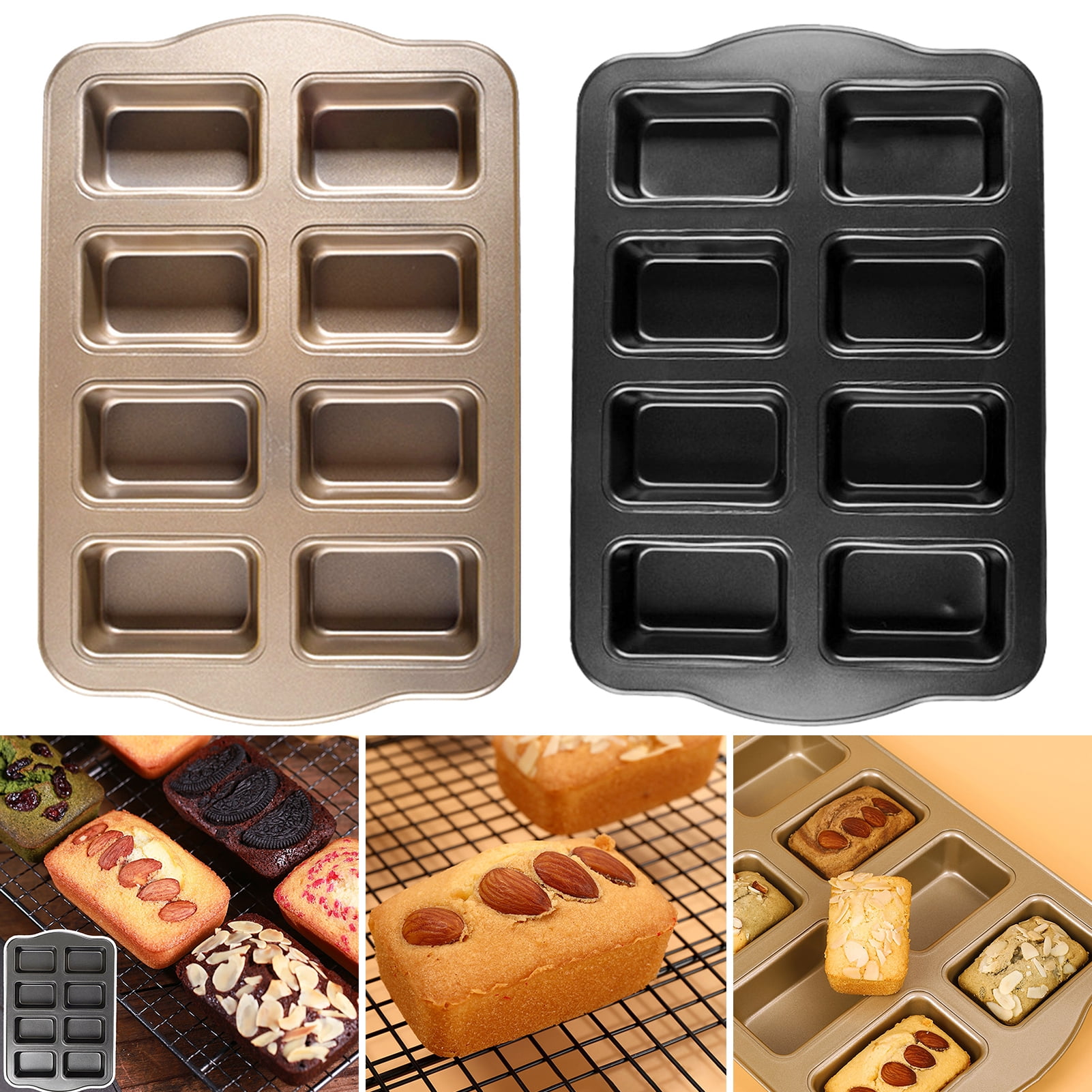 Sunjoy Tech Cake Mold Non-Stick Cake Pan with 8 Compartments DIY Baking ...